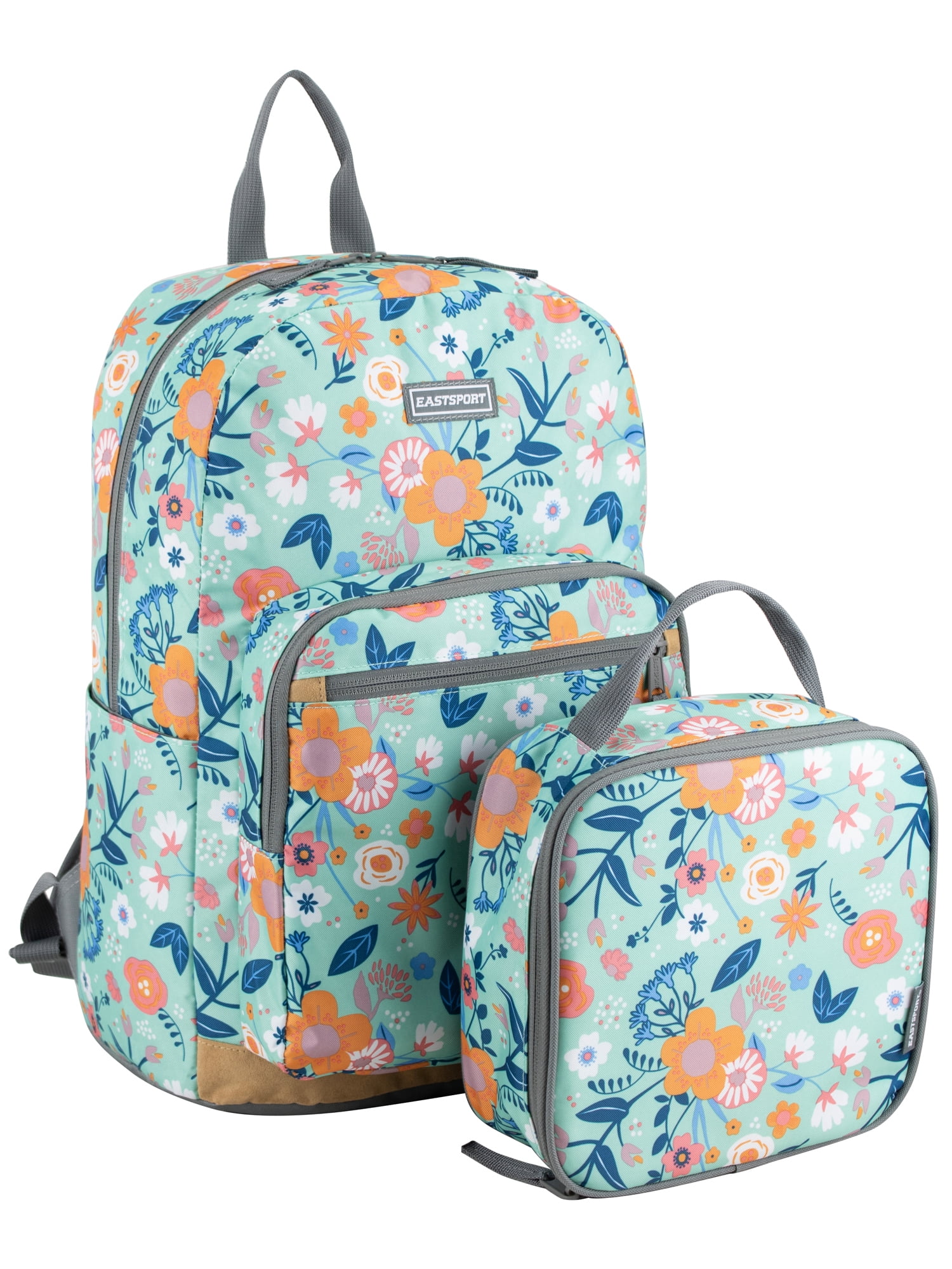 Eastsport Backpack w/ Lunch Combo, Cartoon Flowers - Walmart.com