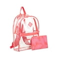 Eastsport Clear Backpack with Pencil Case, Pink Tropical Leaf - Walmart.com