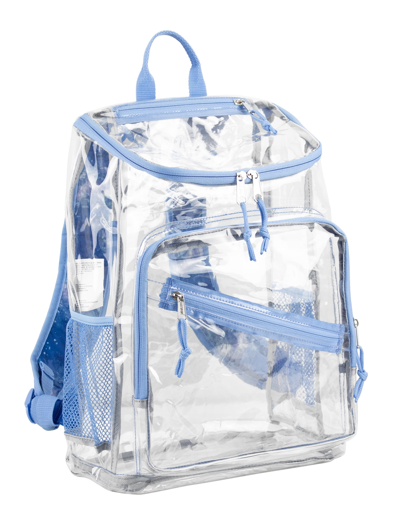Eastsport Unisex Clear Top Loader Backpack, Light Blue Galaxy - Walmart.com