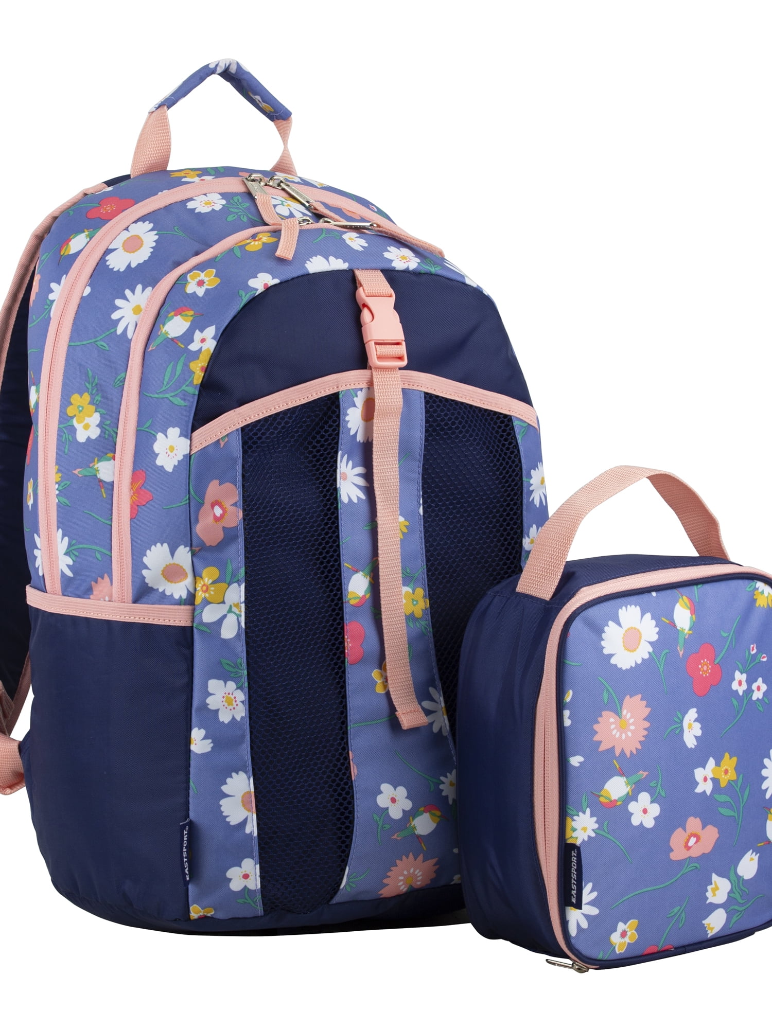 Eastsport Deluxe Backpack with Bonus Matching Lunch Bag, Ditsy Floral ...