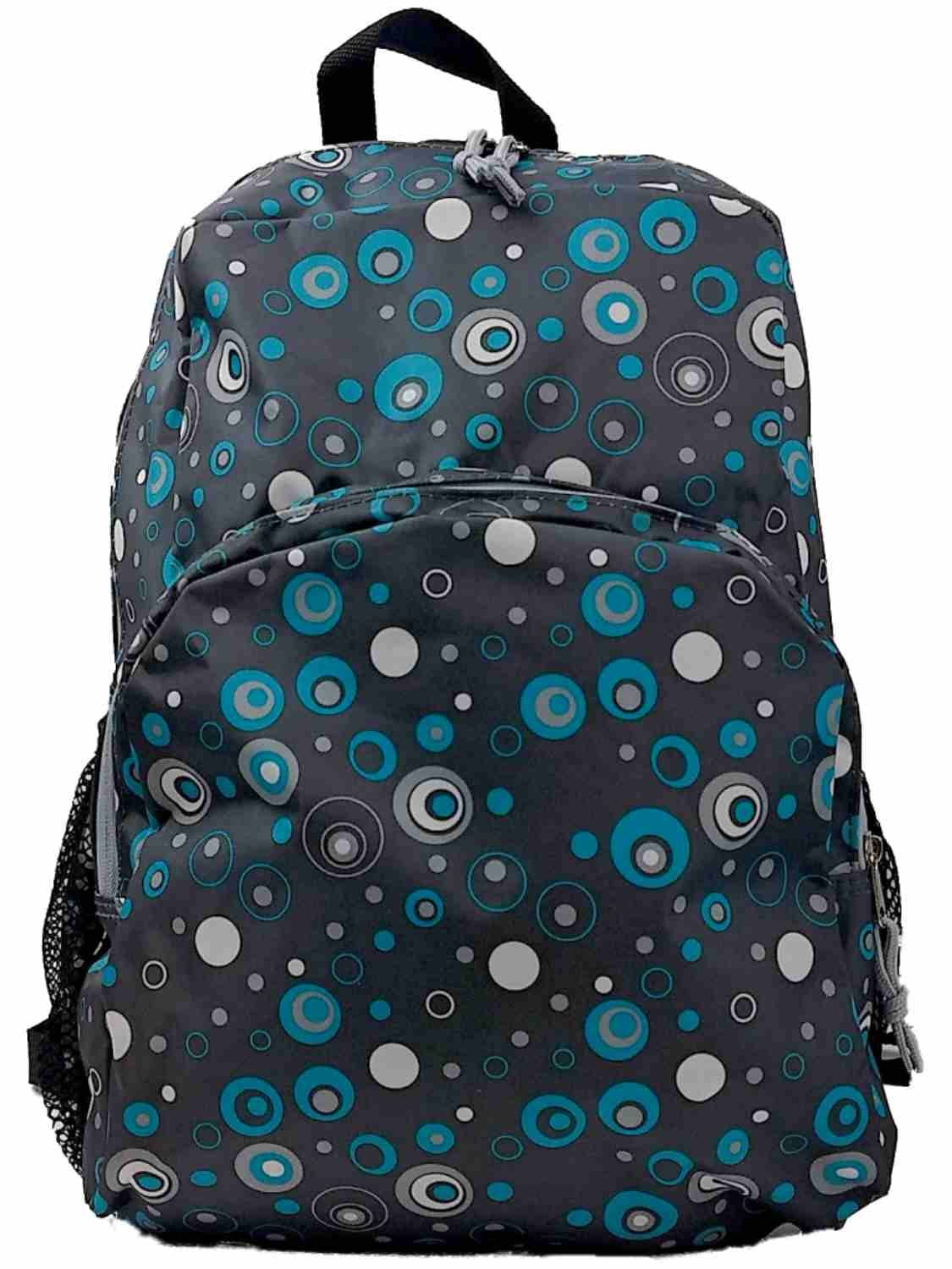 Eastsport Fuel Gray & Teal Blue Polka Dots 18" Backpack, School Travel ...