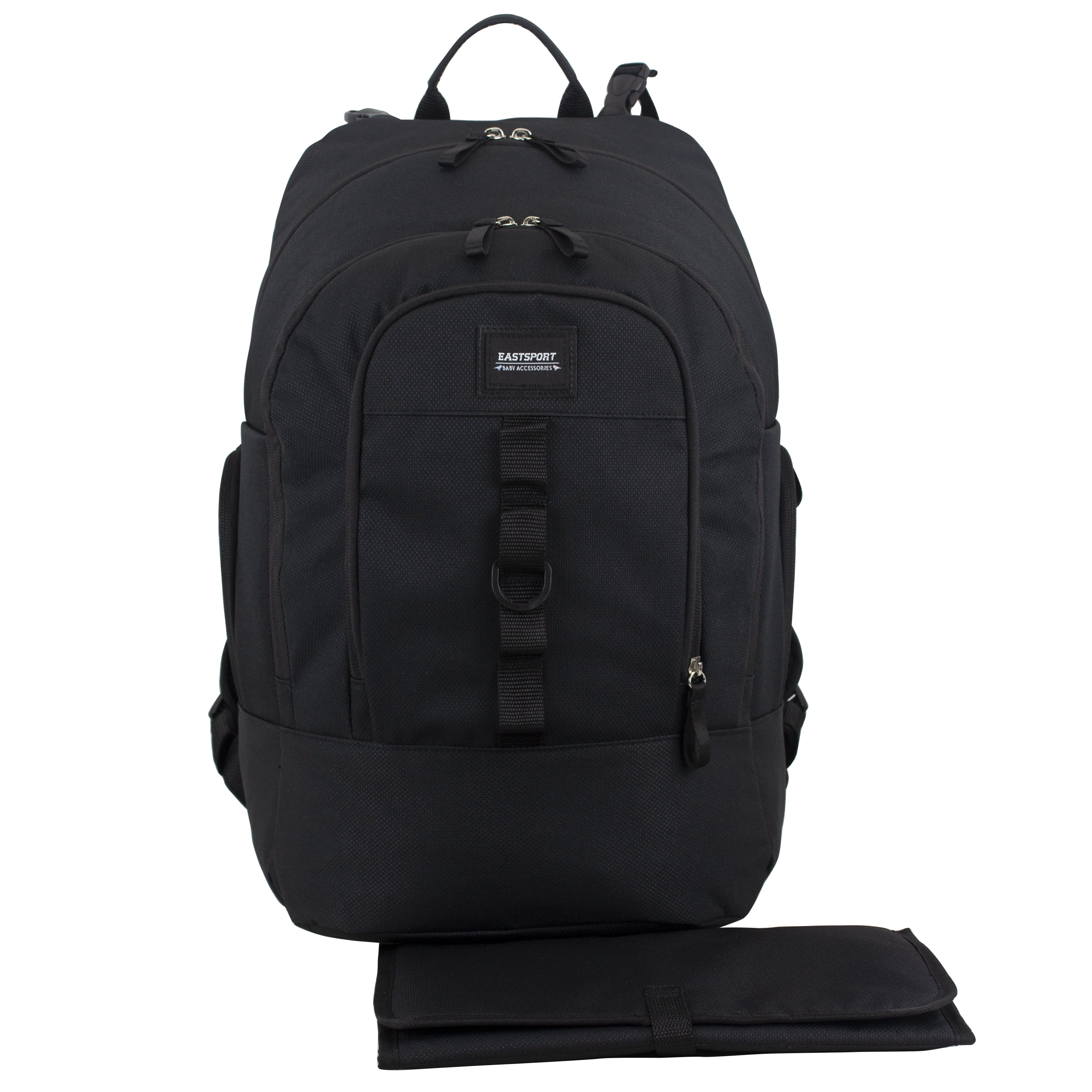 Eastsport Madison Diaper Backpack with Bonus Changing Pad, Black ...
