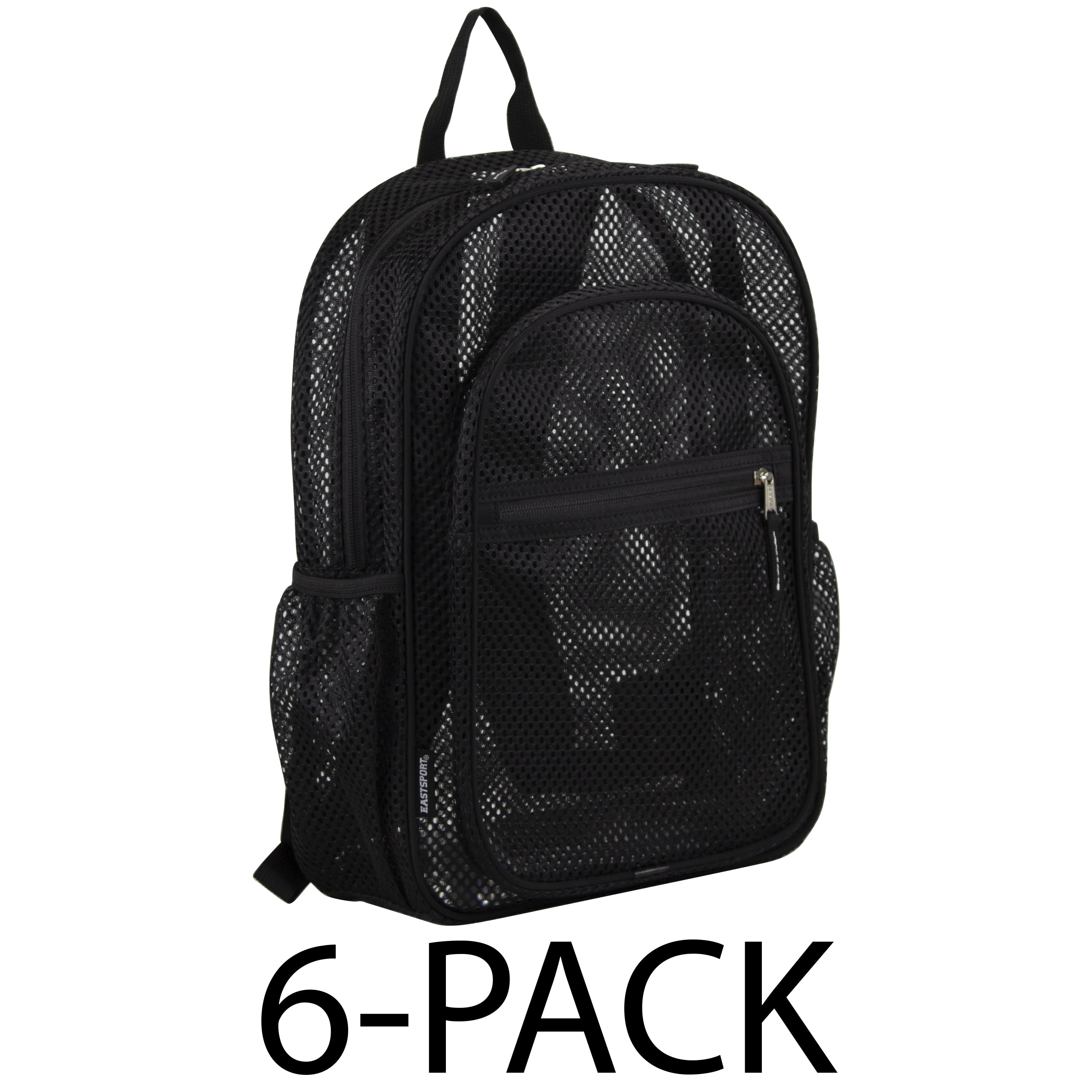 Eastsport Spark Mesh Backpack, Black (6-Pack) - Walmart.com