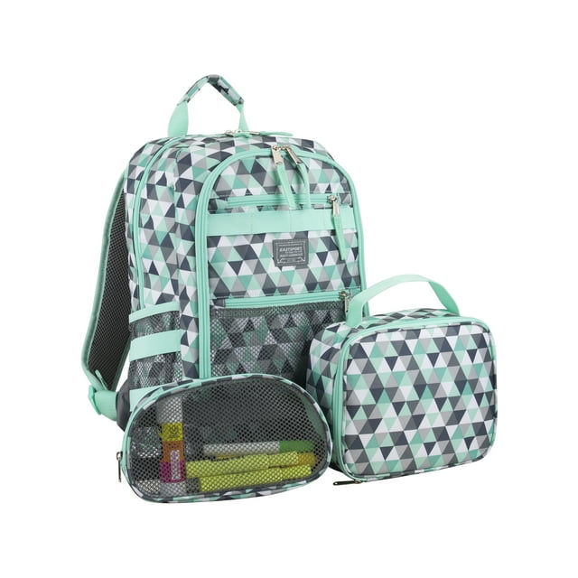 Eastsport Unisex 3-Piece Combo Backpack with Lunch Box and Pouch, Gray ...