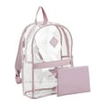 Eastsport Unisex Clear Backpack with Pencil Case, Crystal Blush - Walmart.com