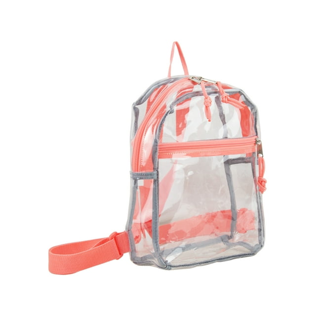 Eastsport Unisex Clear Mini Backpack, Peach Cluster - Walmart.com