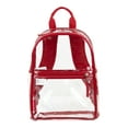 Eastsport Unisex Clear Mini Dome Backpack, Red Trim - Walmart.com