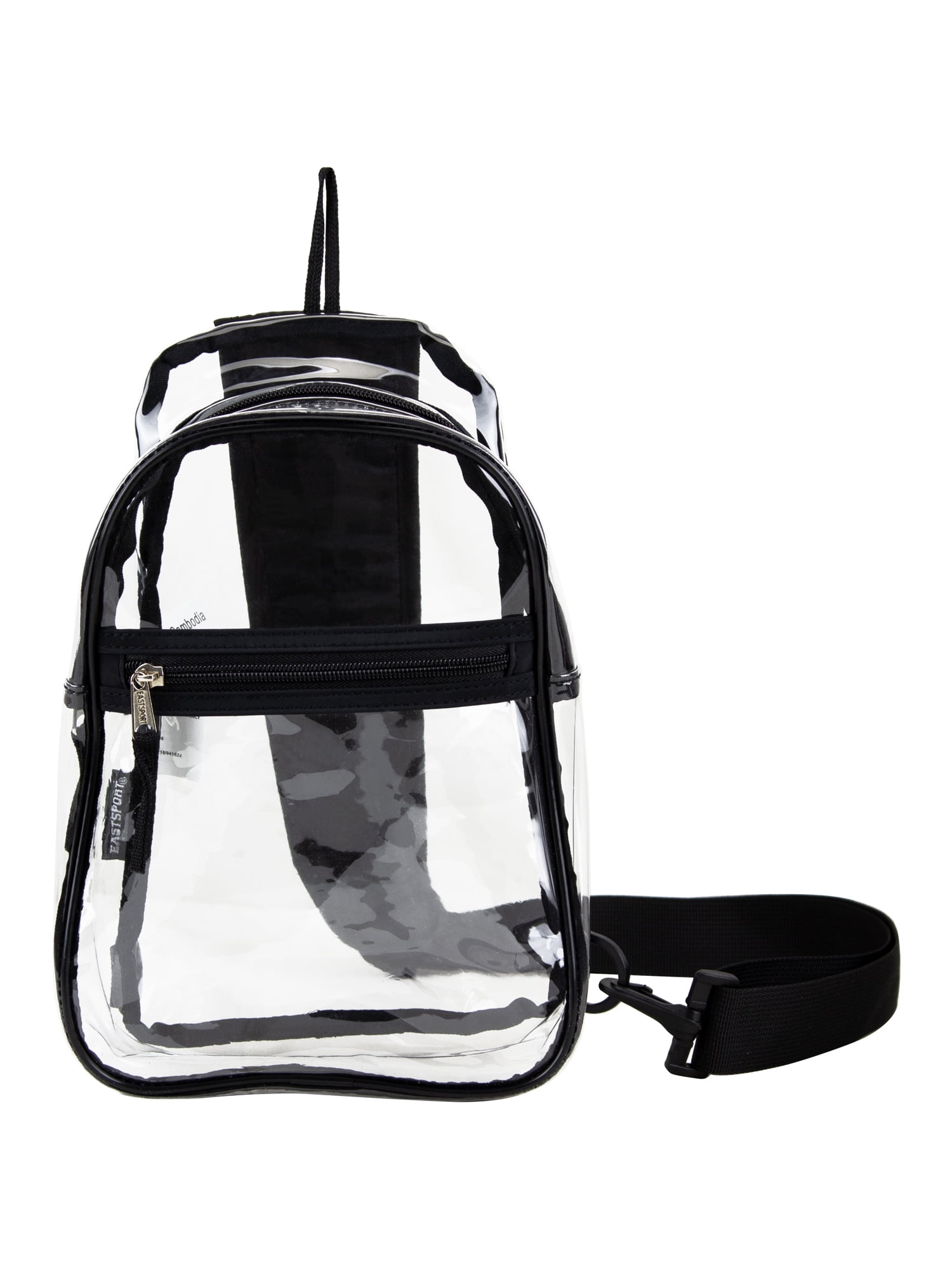 Eastsport Unisex Clear Sling Stadium Approved Bag, Black Trim - Walmart.com
