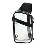 Eastsport Unisex Clear Stadium Approved Sling Gear Bag, Black Trim ...