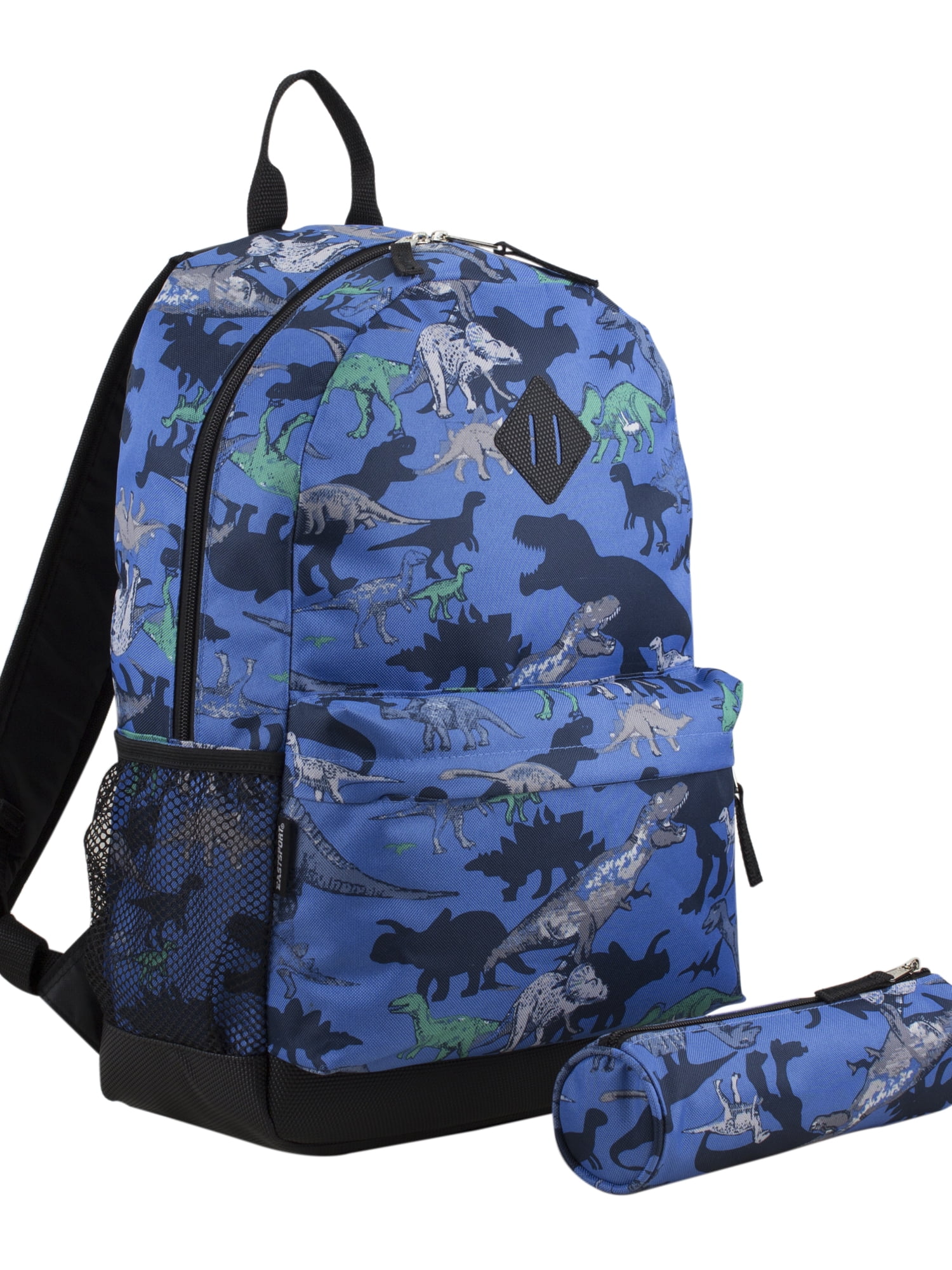 Eastsport Unisex Dome Backpack with Bonus Pouch, Blue Dinosaurs ...