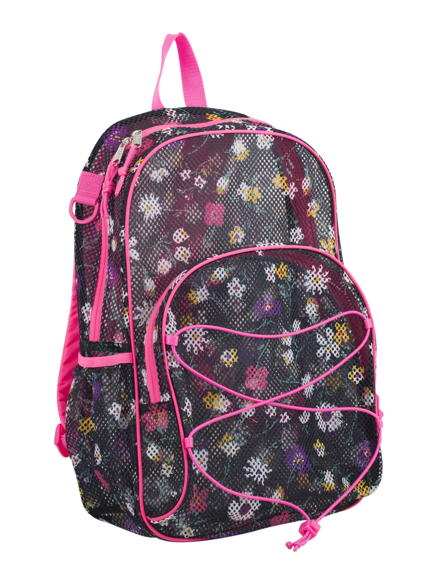 Eastsport Mesh Bungee Backpack Floral Teens Bookbag Lightweight Storage ...