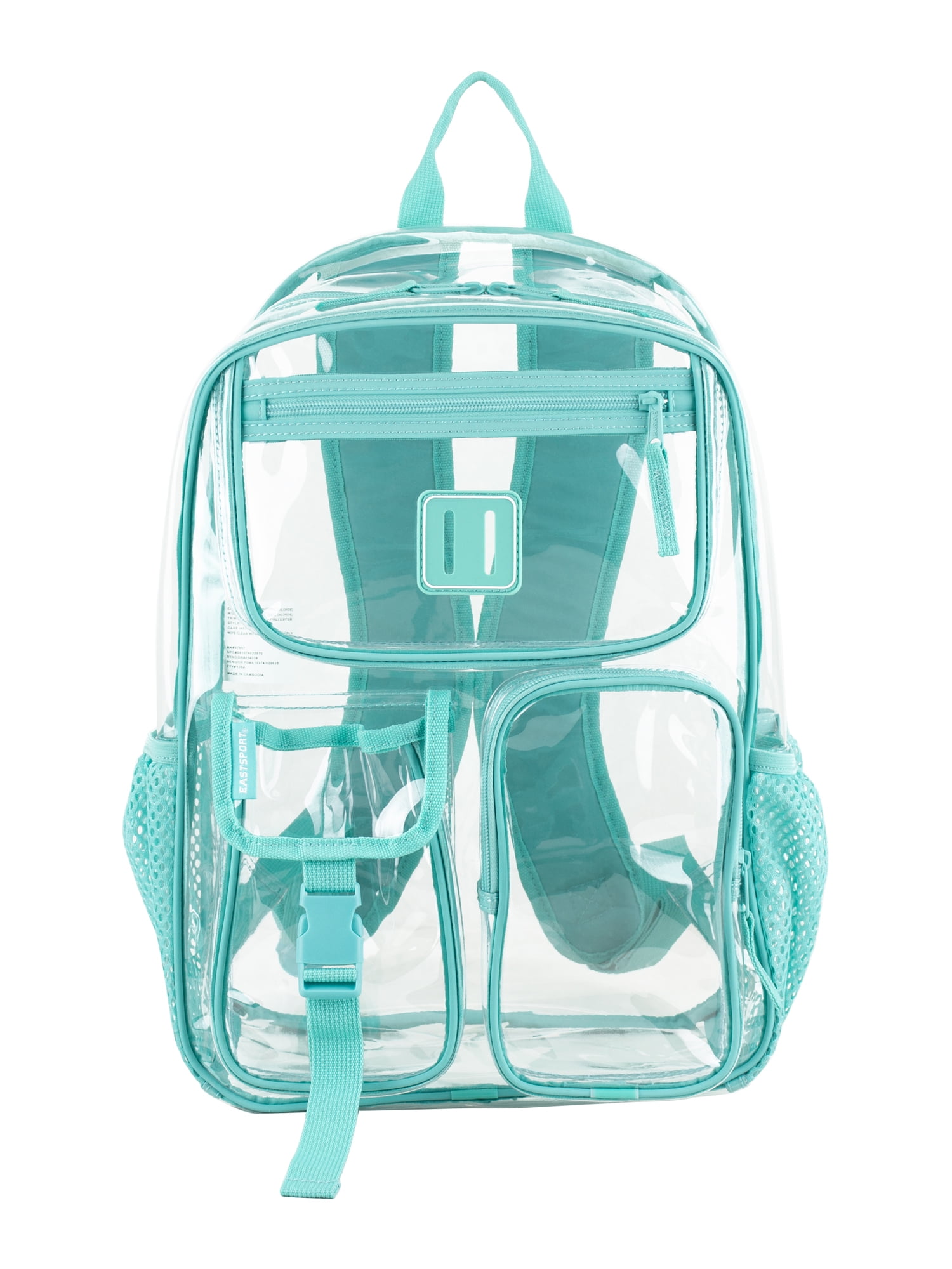 Eastsport Unisex Pro Cargo Clear 17" Backpack, Pool Blue - Walmart.com