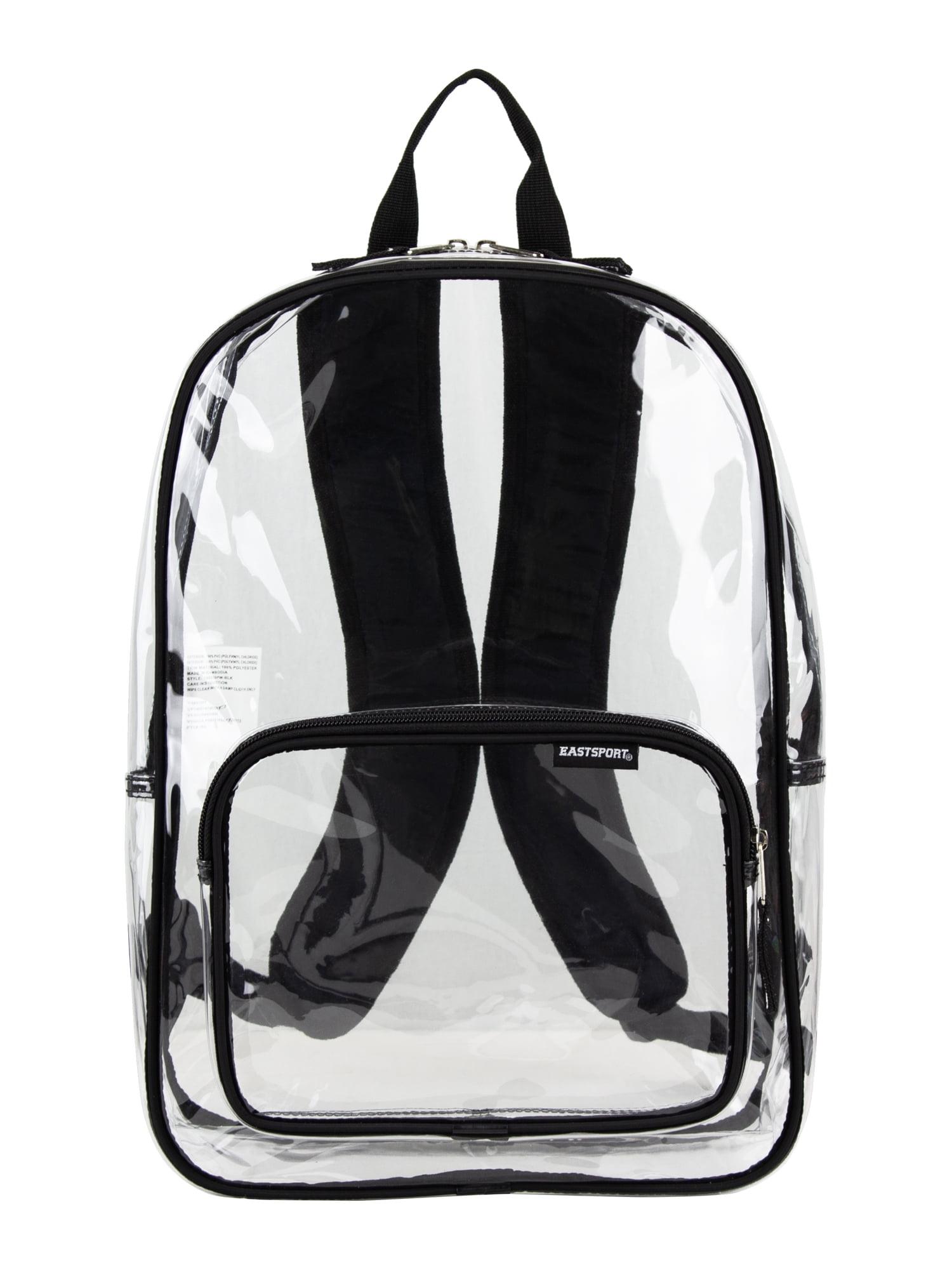 Eastsport Unisex Spark Clear 16" Backpack, Black - Walmart.com