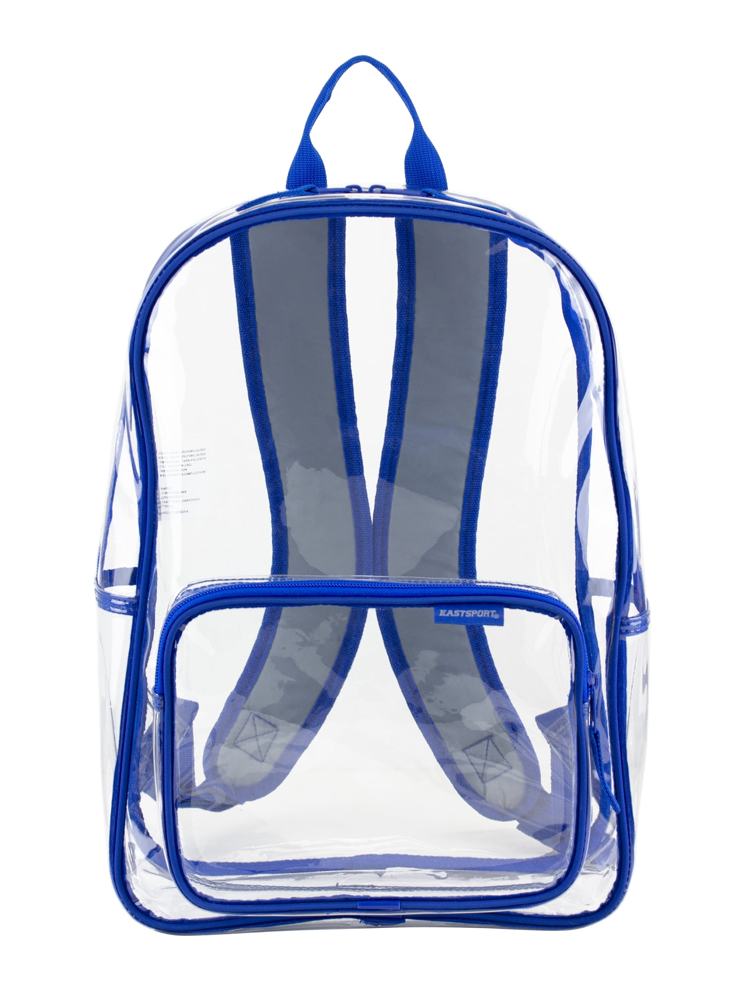 Eastsport Unisex Spark Clear 16" Backpack, Cobalt/Grey - Walmart ...