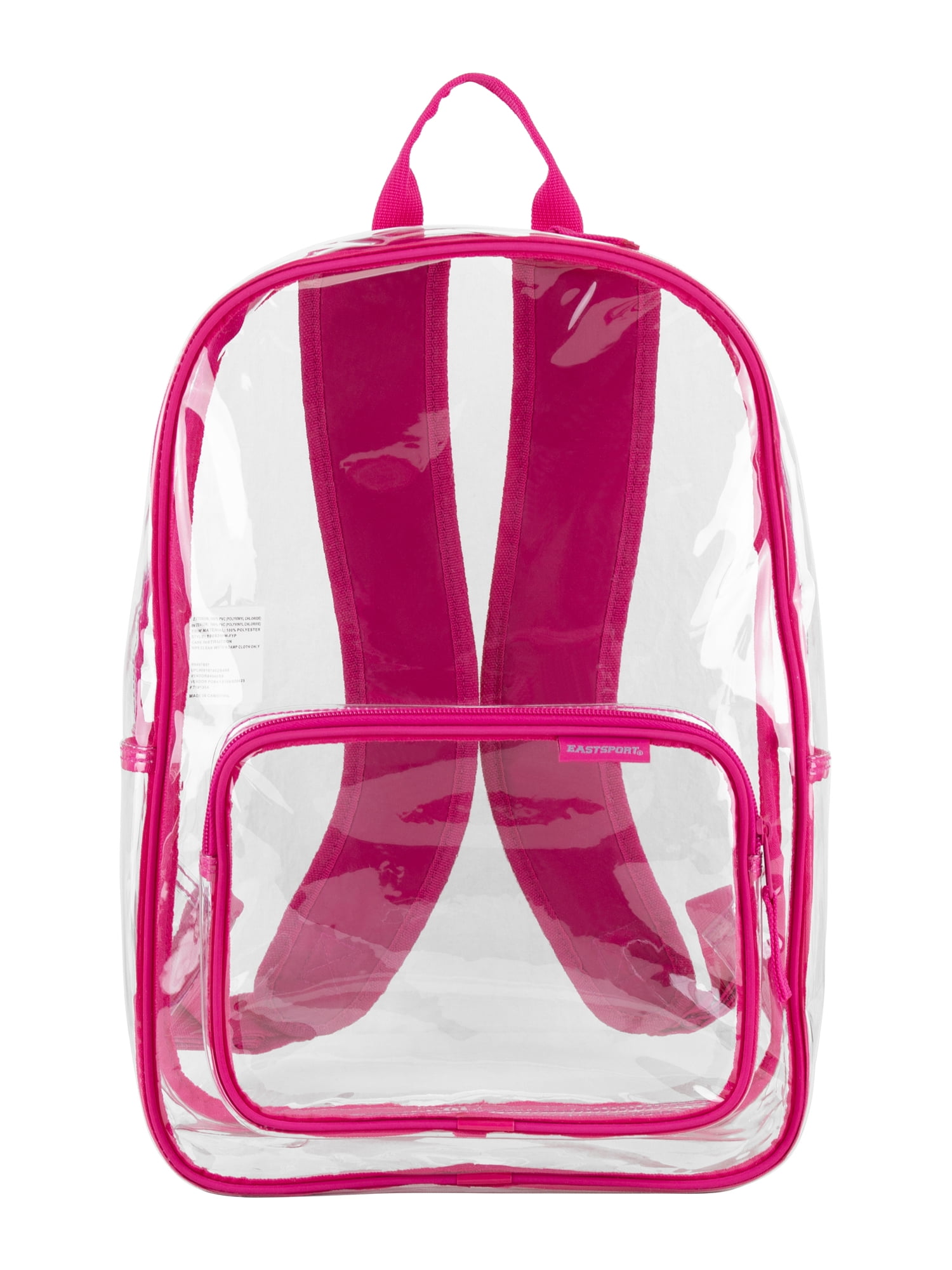 Eastsport Unisex Spark Clear 16" Backpack, Fiery Pink - Walmart.com