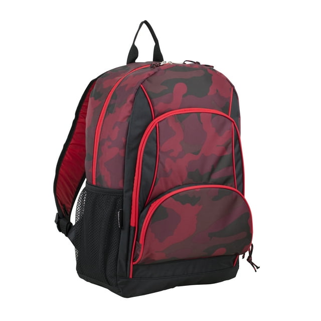 Eastsport Unisex Triple Pocket Backpack, Red Camoflauge - Walmart.com