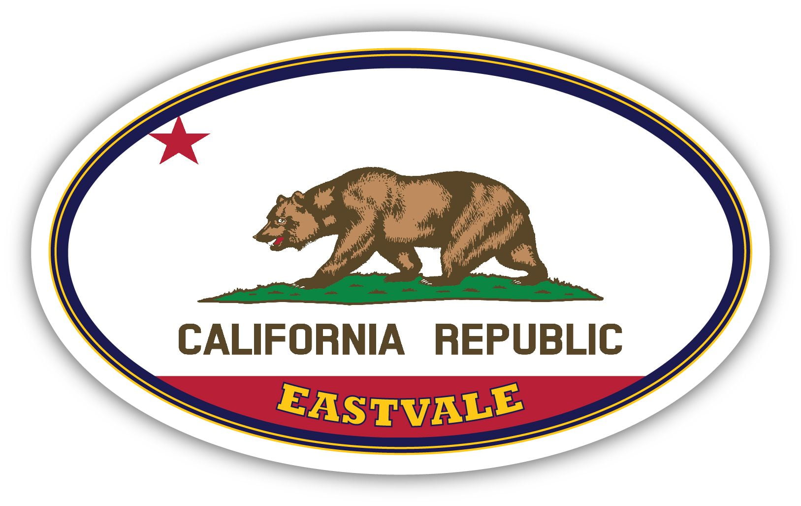 Eastvale City California State Flag | CA Flag Riverside County Oval ...