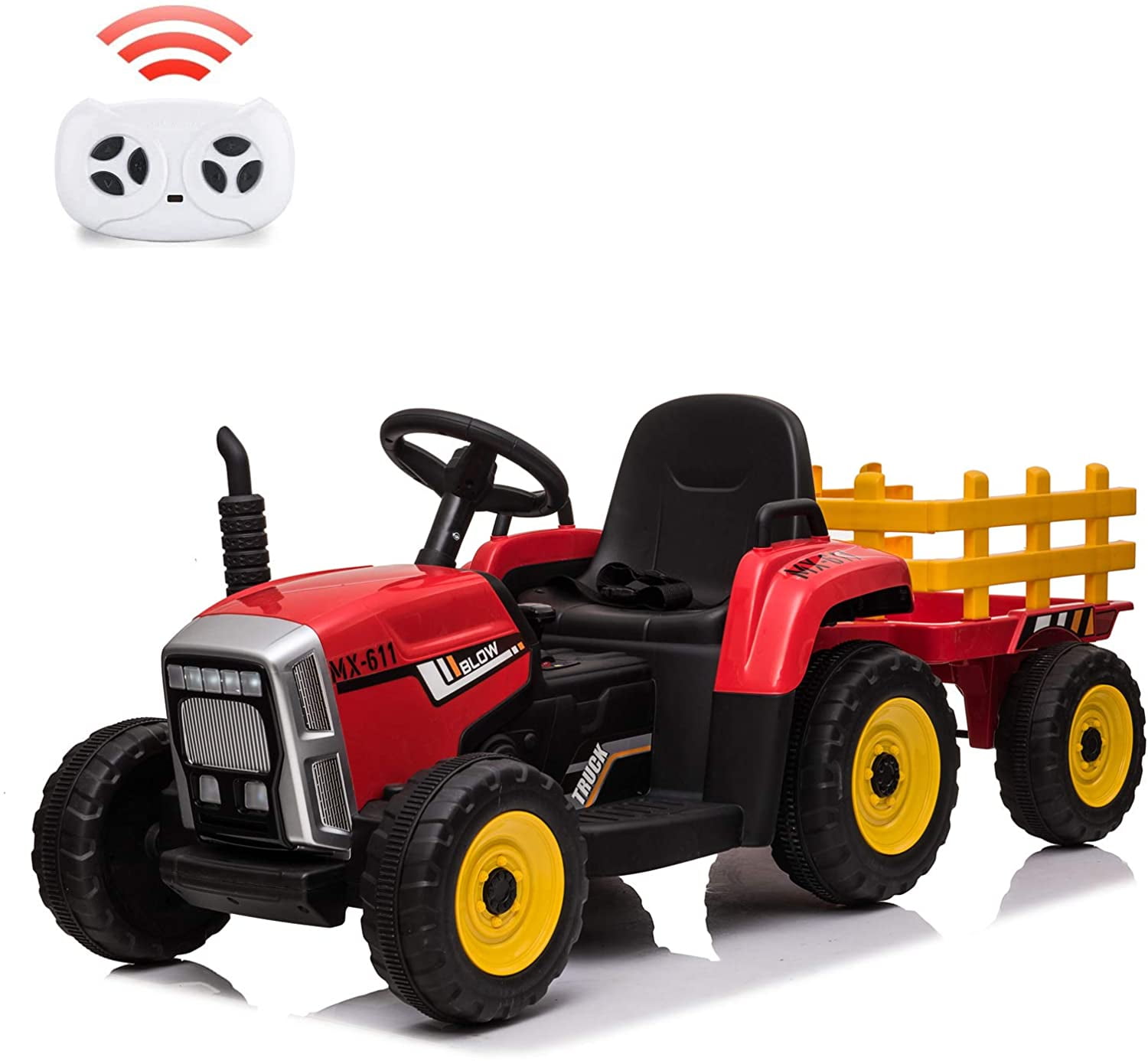 Eastvita Kids Battery Powered Electric Tractor Large Manned Toy Ride on ...