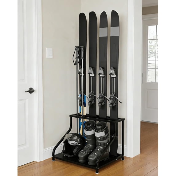 Eastvita Ski Storage Rack, Heavy Duty Steel Ski Holder for Garage ...