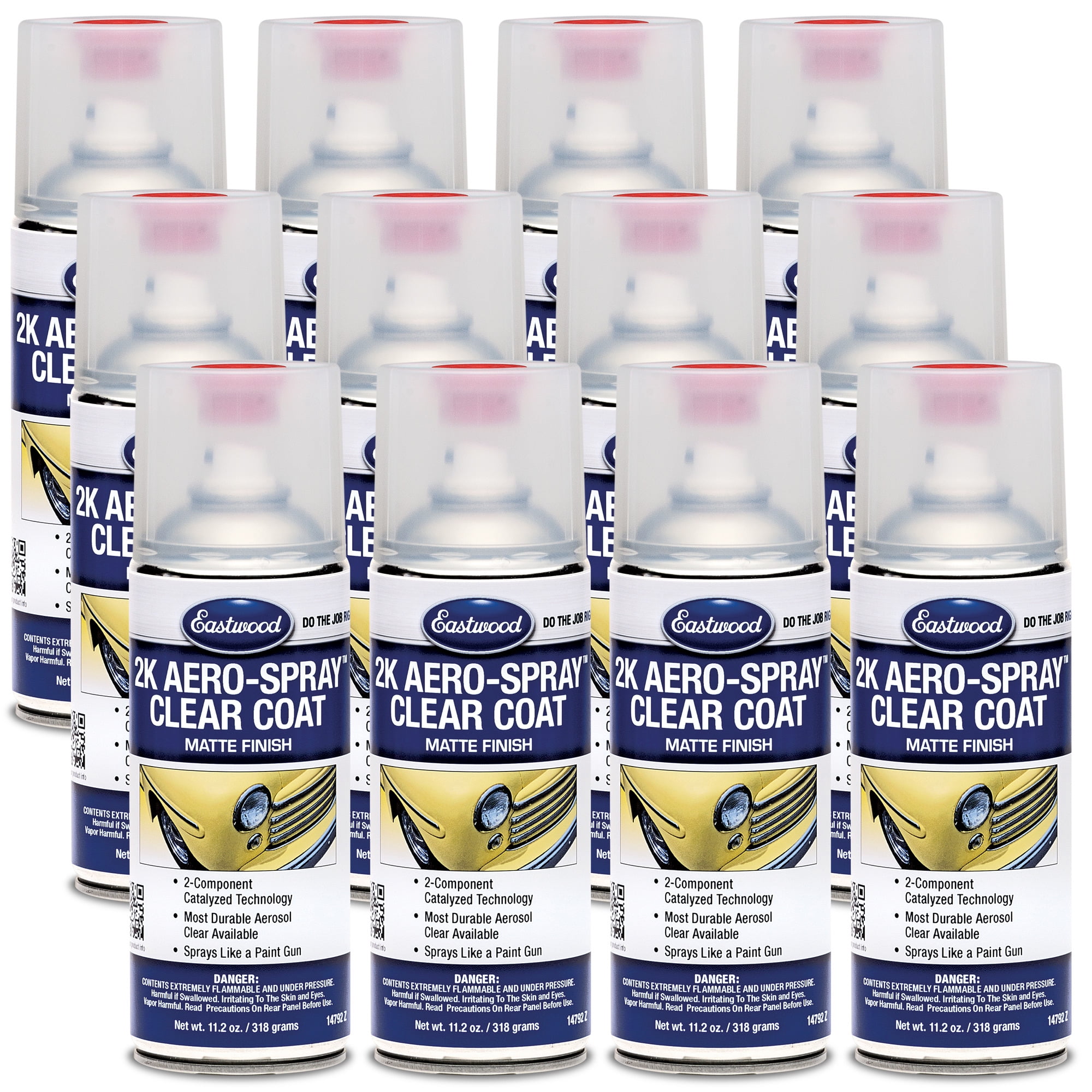 Eastwood 2K AeroSpray Automotive Spray Paint Matte Clear Coat 11.2 Oz ...