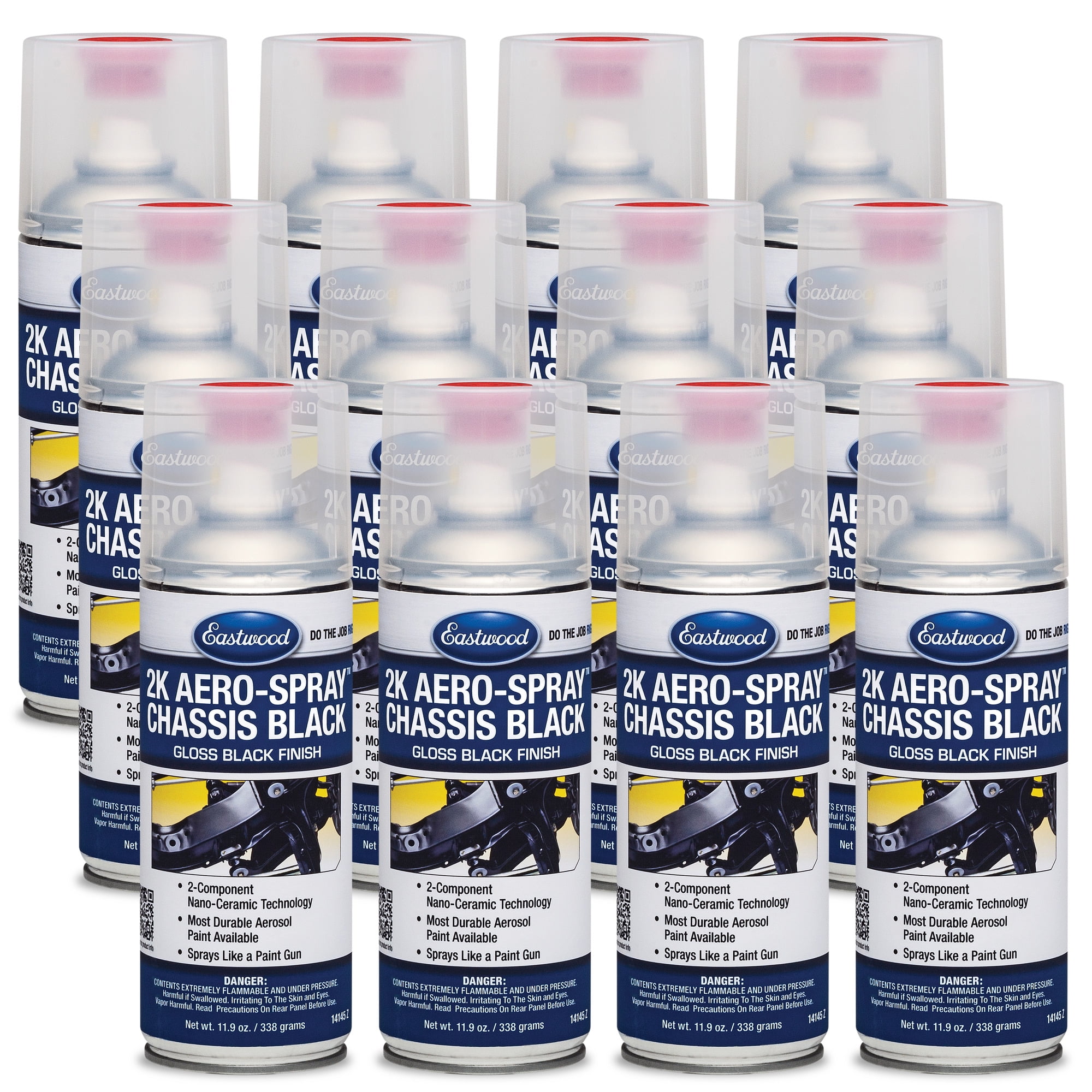 Eastwood 2K AeroSpray Chassis Black Gloss Spray Paint 12 Pack - Walmart.com