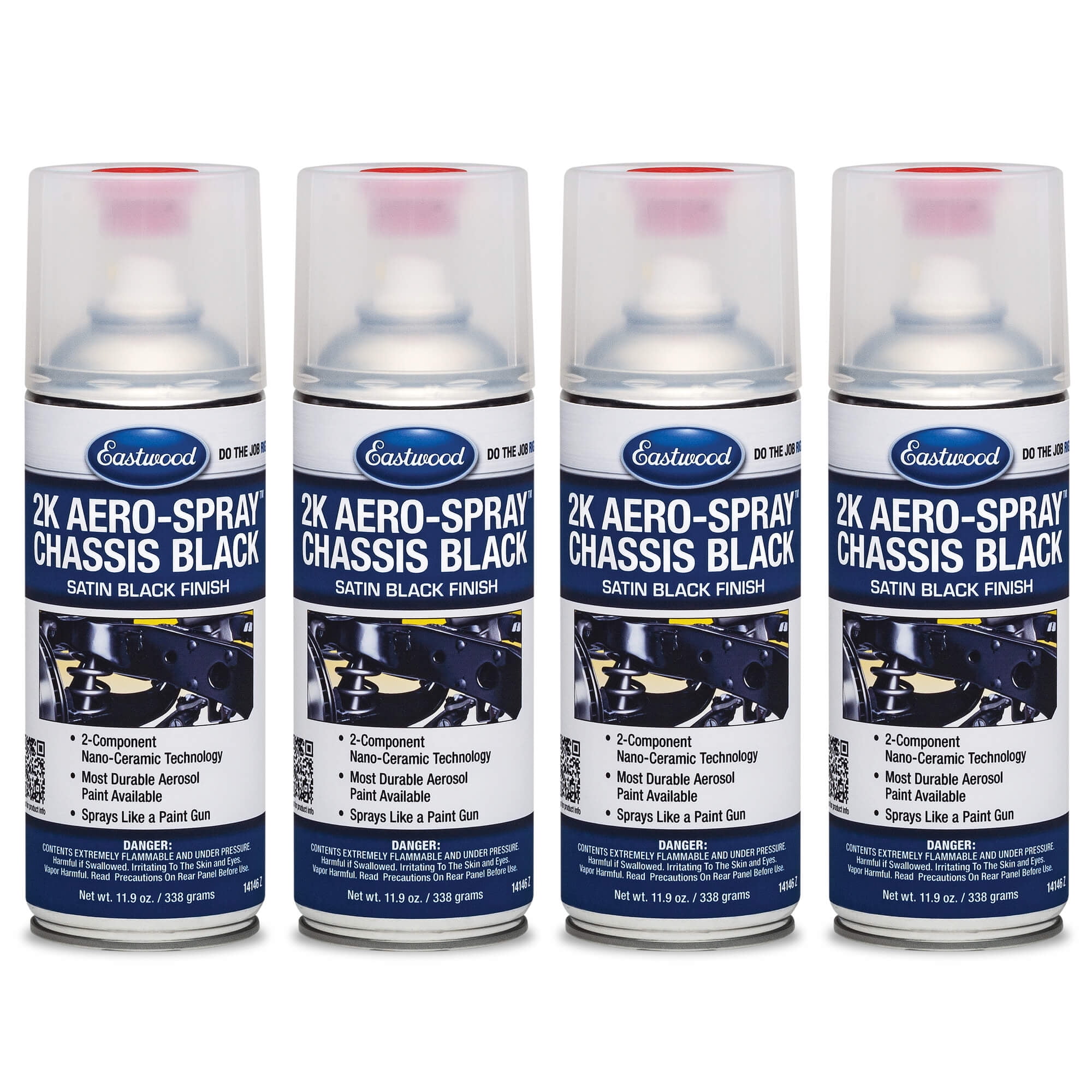 Eastwood 2K AeroSpray Chassis Black Satin Spray Paint 4 Pack - Walmart.com