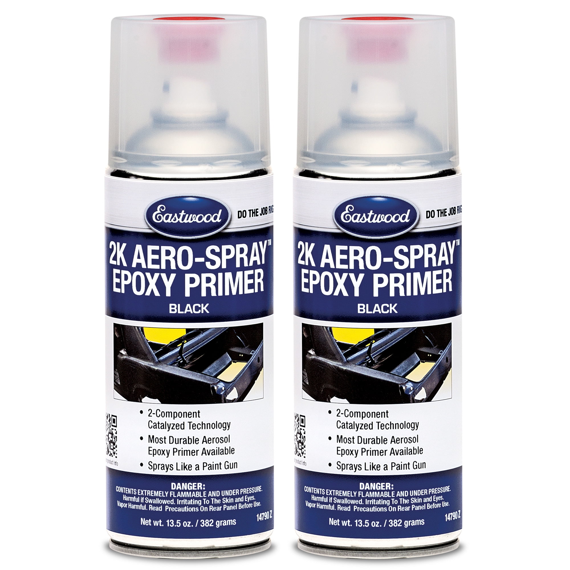 Eastwood, 2K Epoxy Black Primer AeroSpray, Catalyzed Technology 2 Pack ...