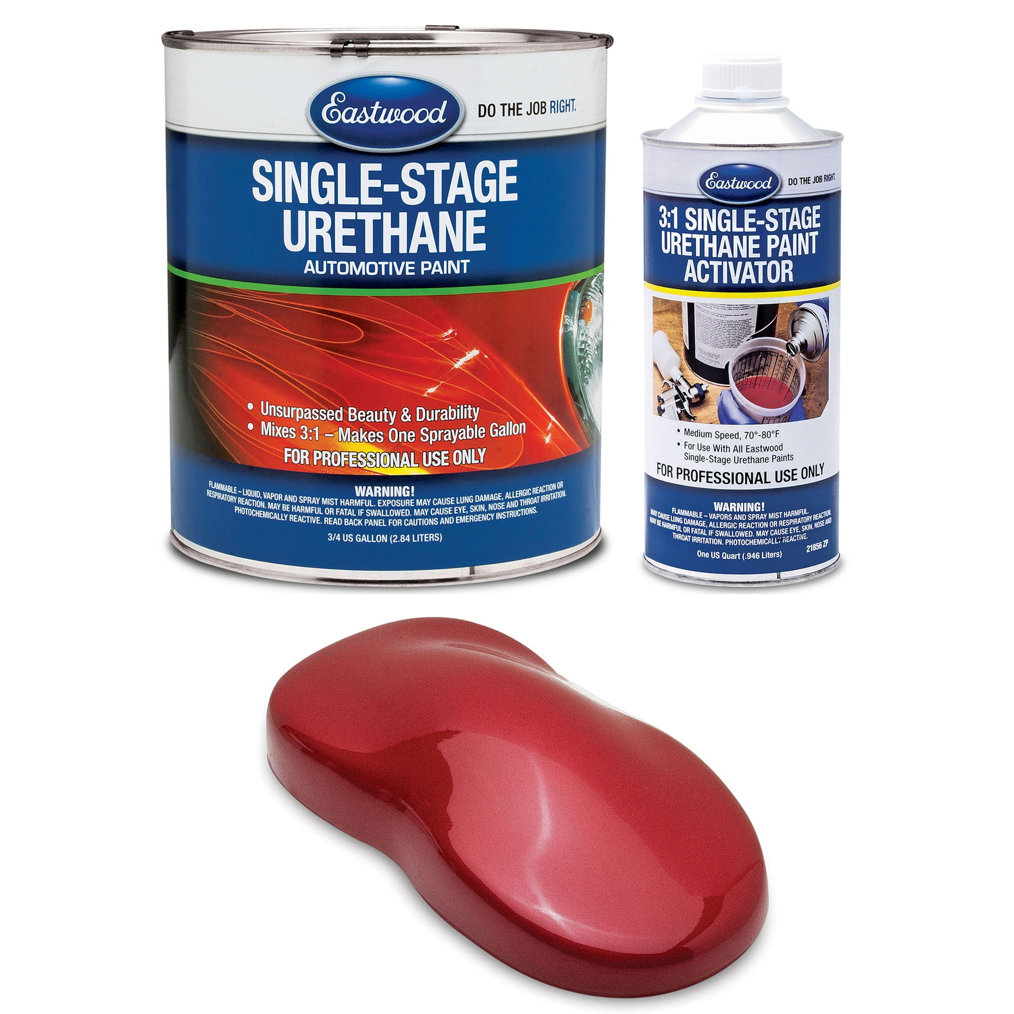 Eastwood 3:1 Molten Red Metallic Single Stage Automotive Spray Paint 1 ...
