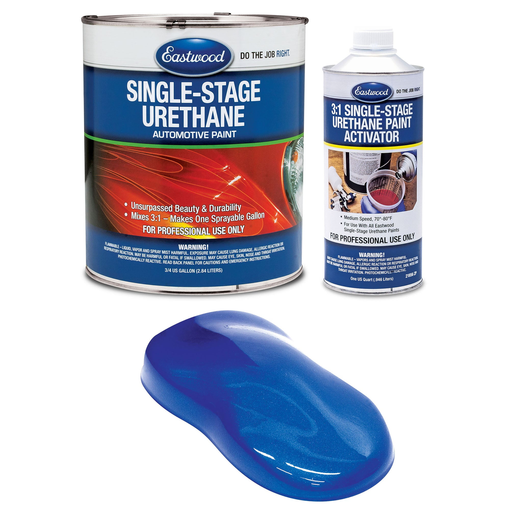 Eastwood 3:1 Sub Zero Blue Pearl Single Stage Automotive Spray Paint 1 ...