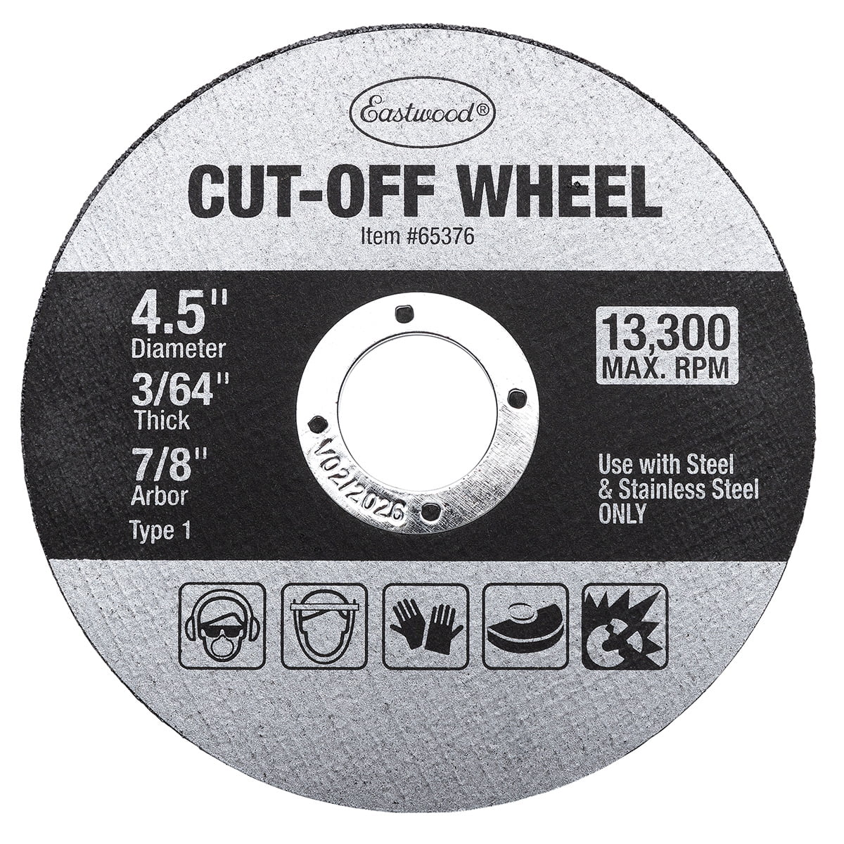 Eastwood 4.5 Inch x 3/64 Inch Metal Cut Off Wheel 7/8 Arbor 5 Pack ...
