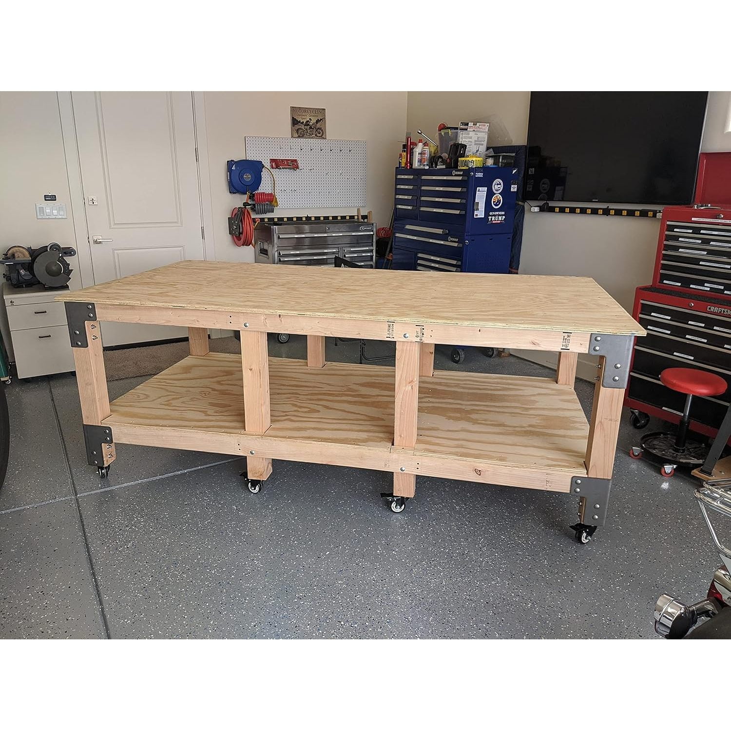 Eastwood 8 Pieces Steel Work Bench Brackets | 3/16 inch Heavy Gauge ...