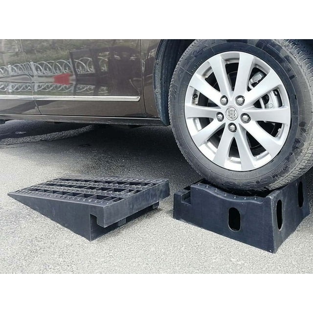Eastwood Portable Vehicle Garage: Detachable Black Poly Car Ramp Set, 3 ...