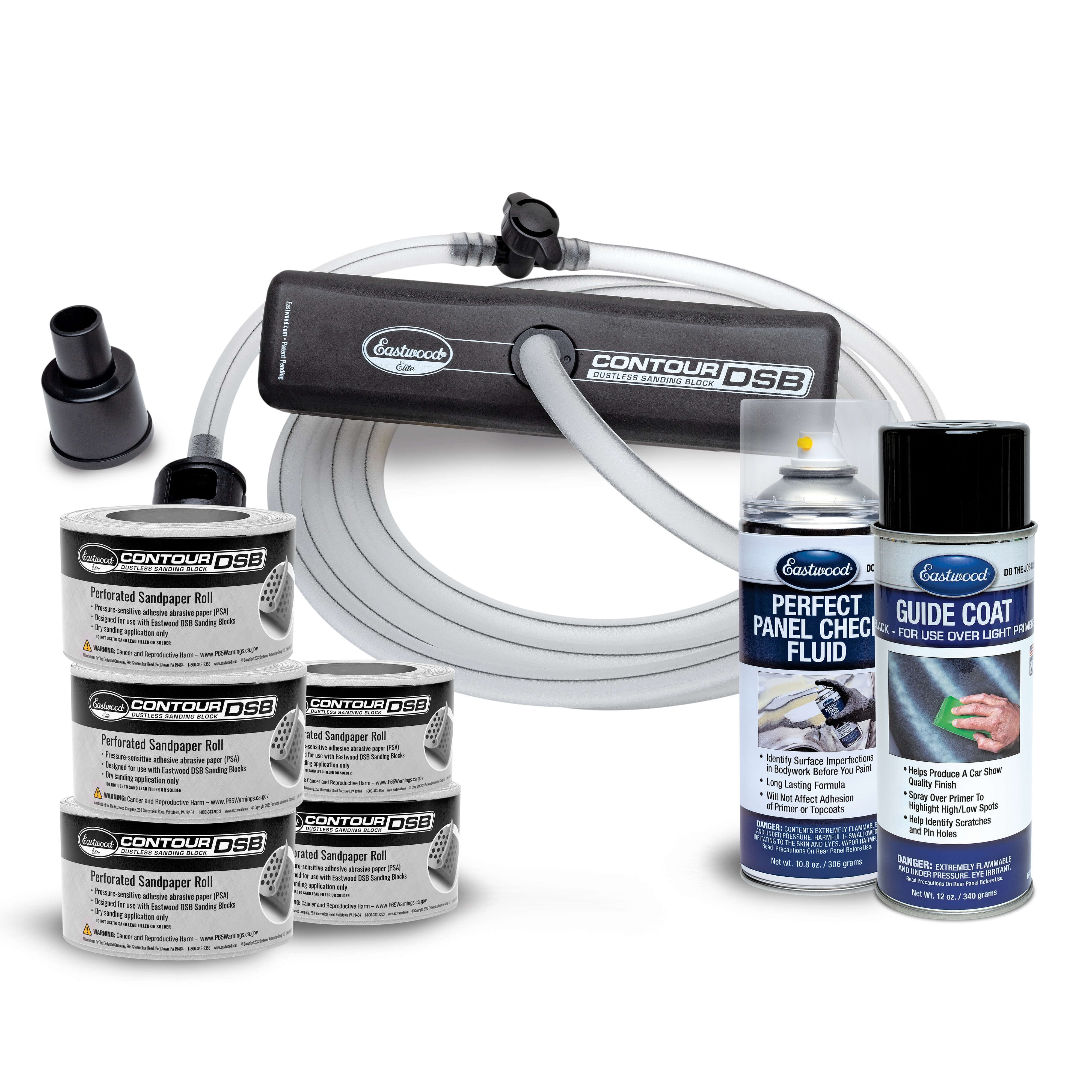 Eastwood Elite Contour DSB Dustless Auto Body Sanding Block Master Kit ...