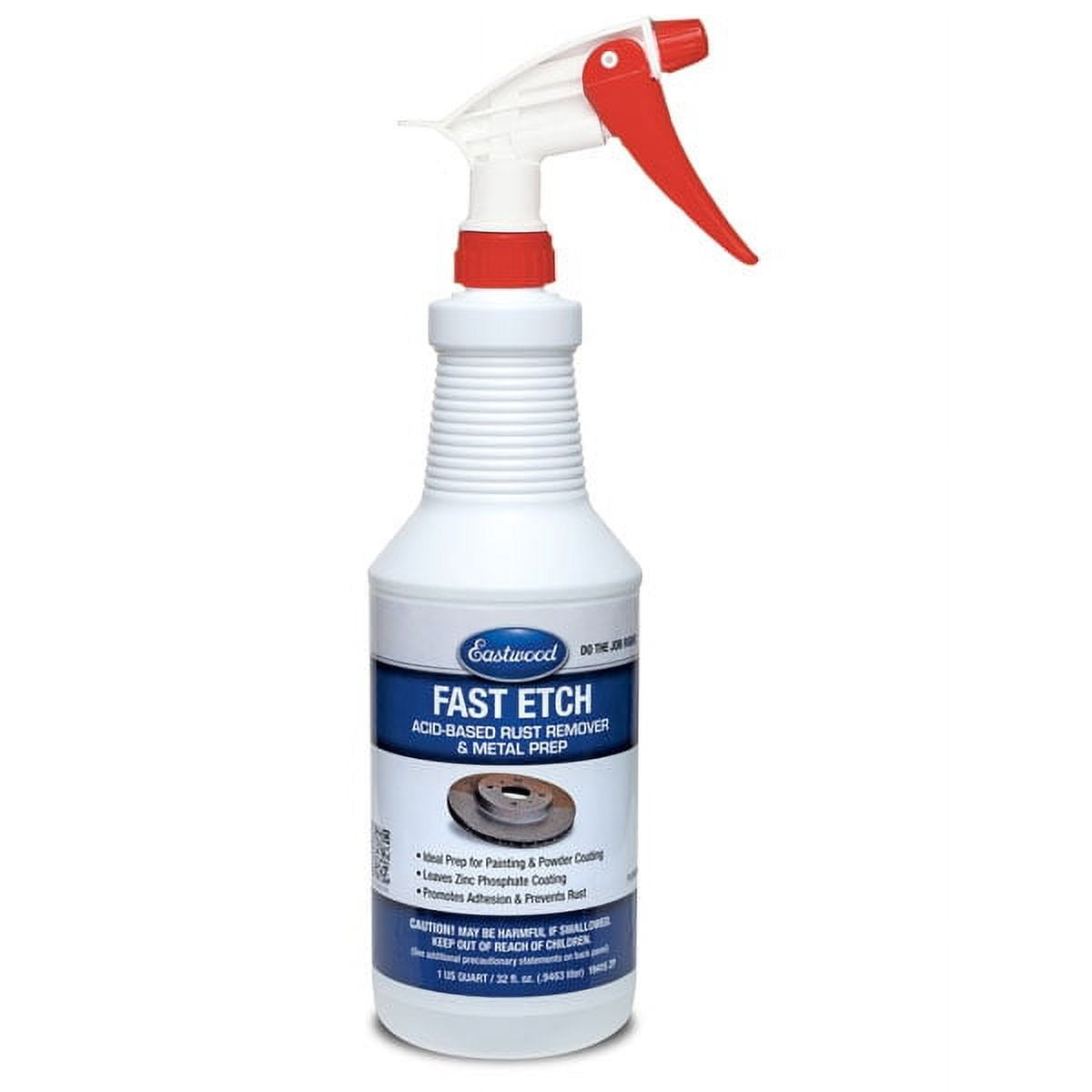 Eastwood 32 oz Fast Etch Rust Remover and Metal Stripper with Pump ...