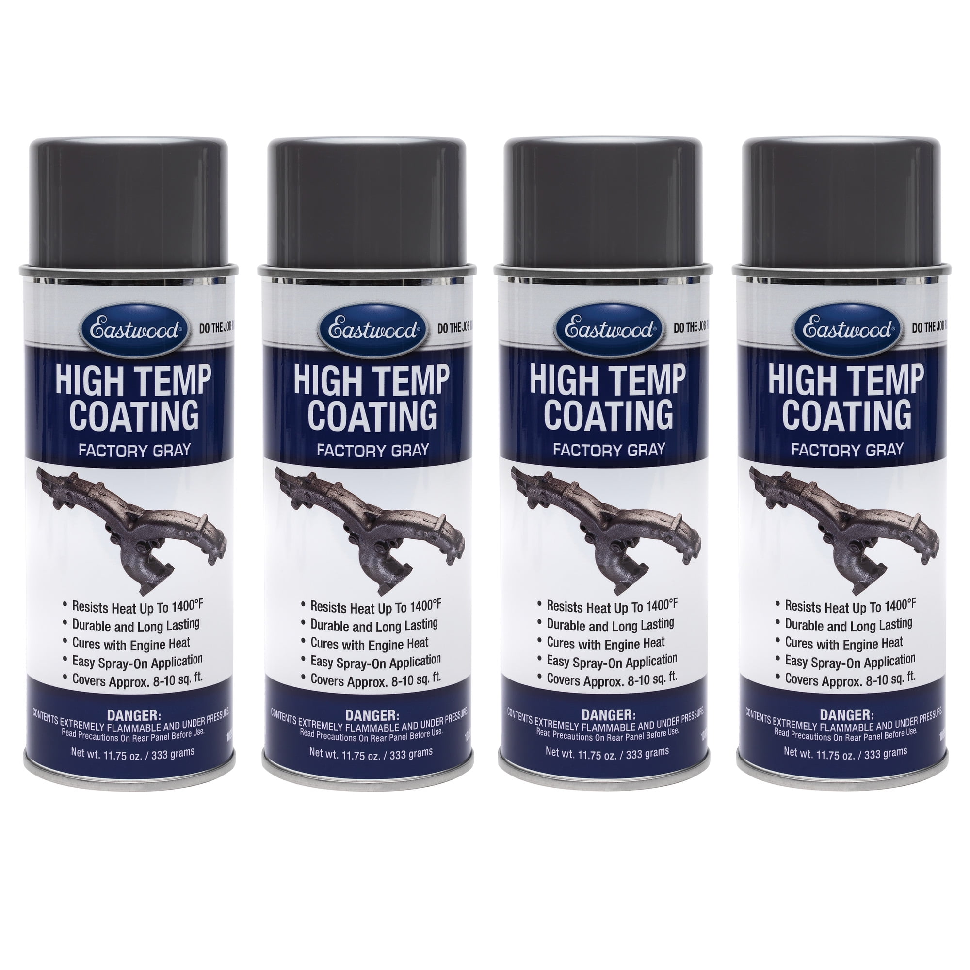 Eastwood High Temperature Factory Gray Exhaust Manifold Coating Paint ...