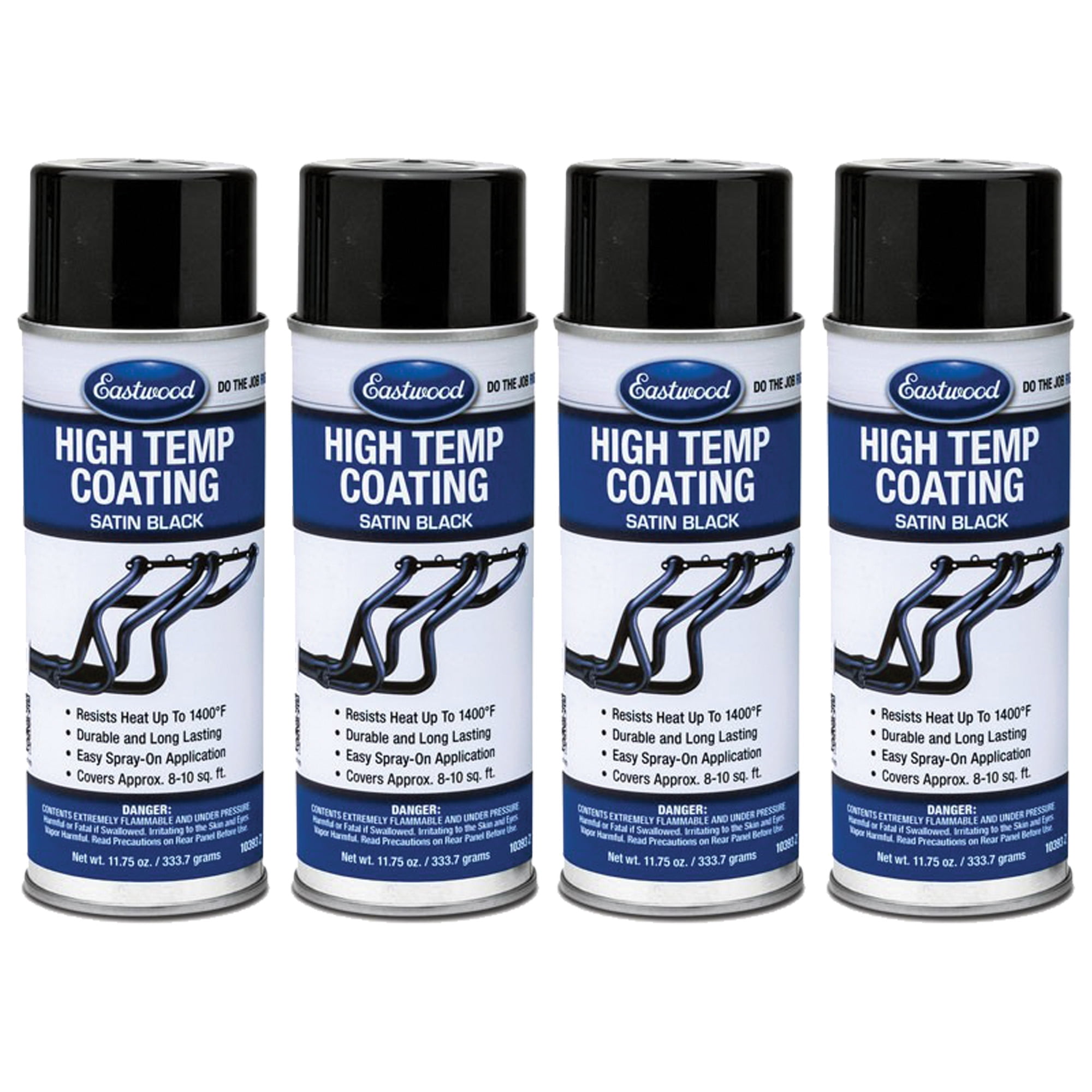 Eastwood High Temperature Satin Black Exhaust Manifold Coating Paint ...