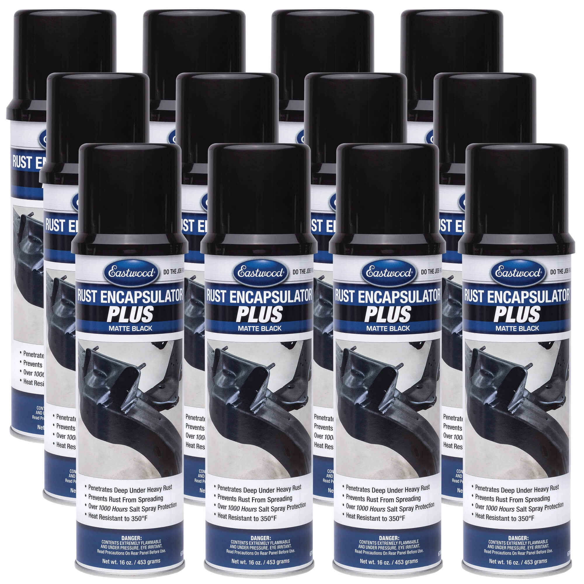 Eastwood Matte Black Rust Encapsulator Plus 16 oz. Aerosol 12 Pack ...