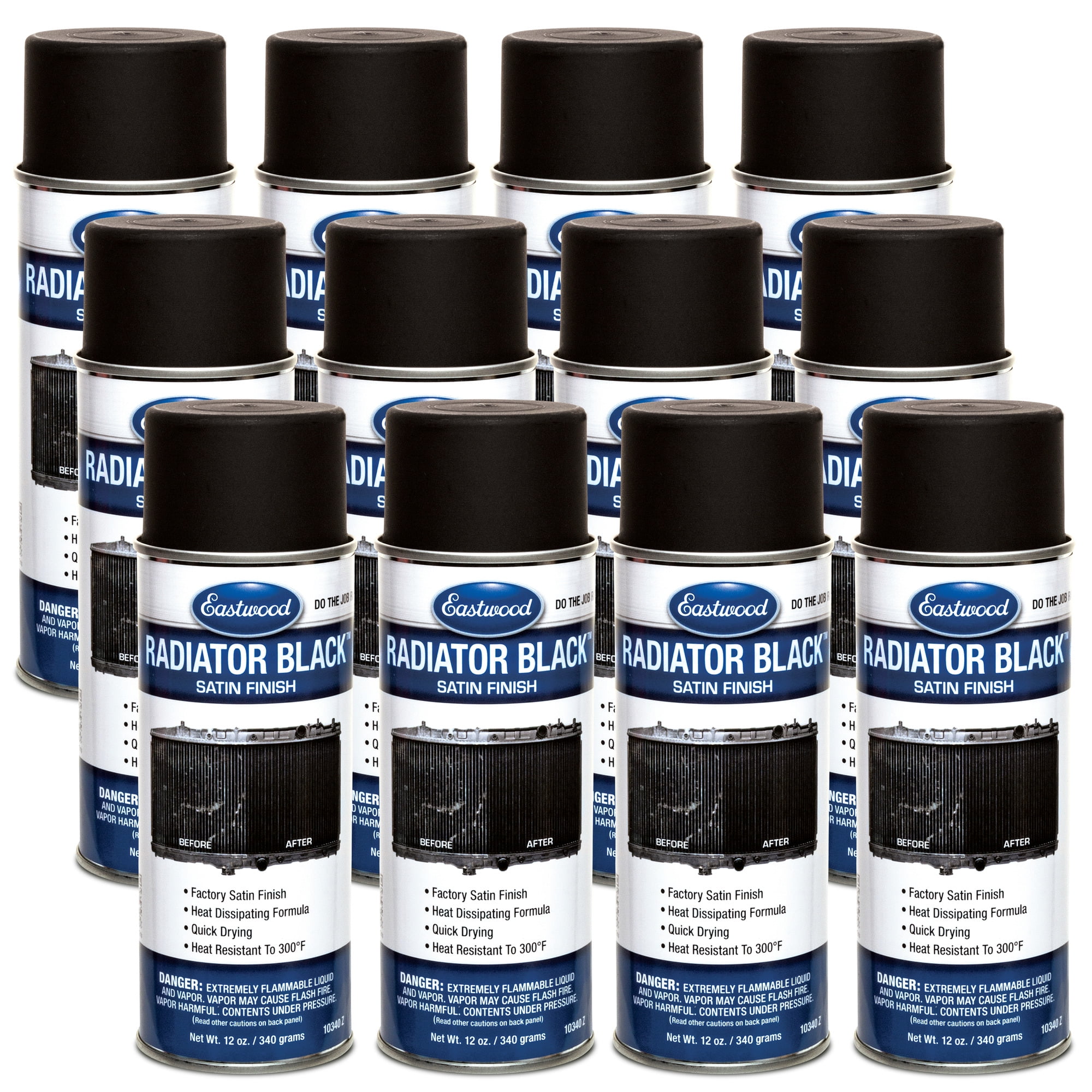 Eastwood Radiator Satin Black Spray Paint for Automotive Radiators 12 ...