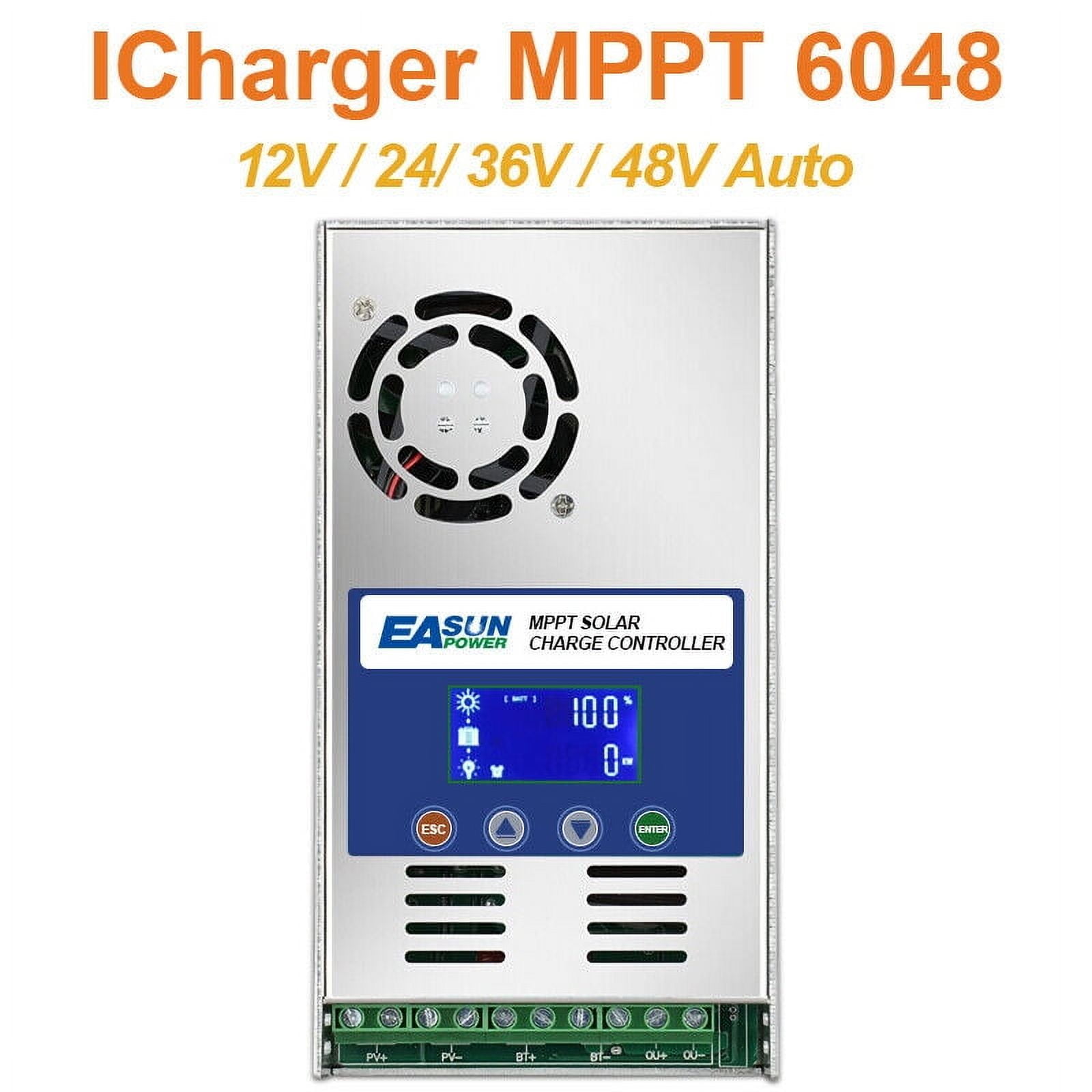 Easun 60A Solar MPPT Charge Controller 12V 24V 36V 48V Solar Panel ...