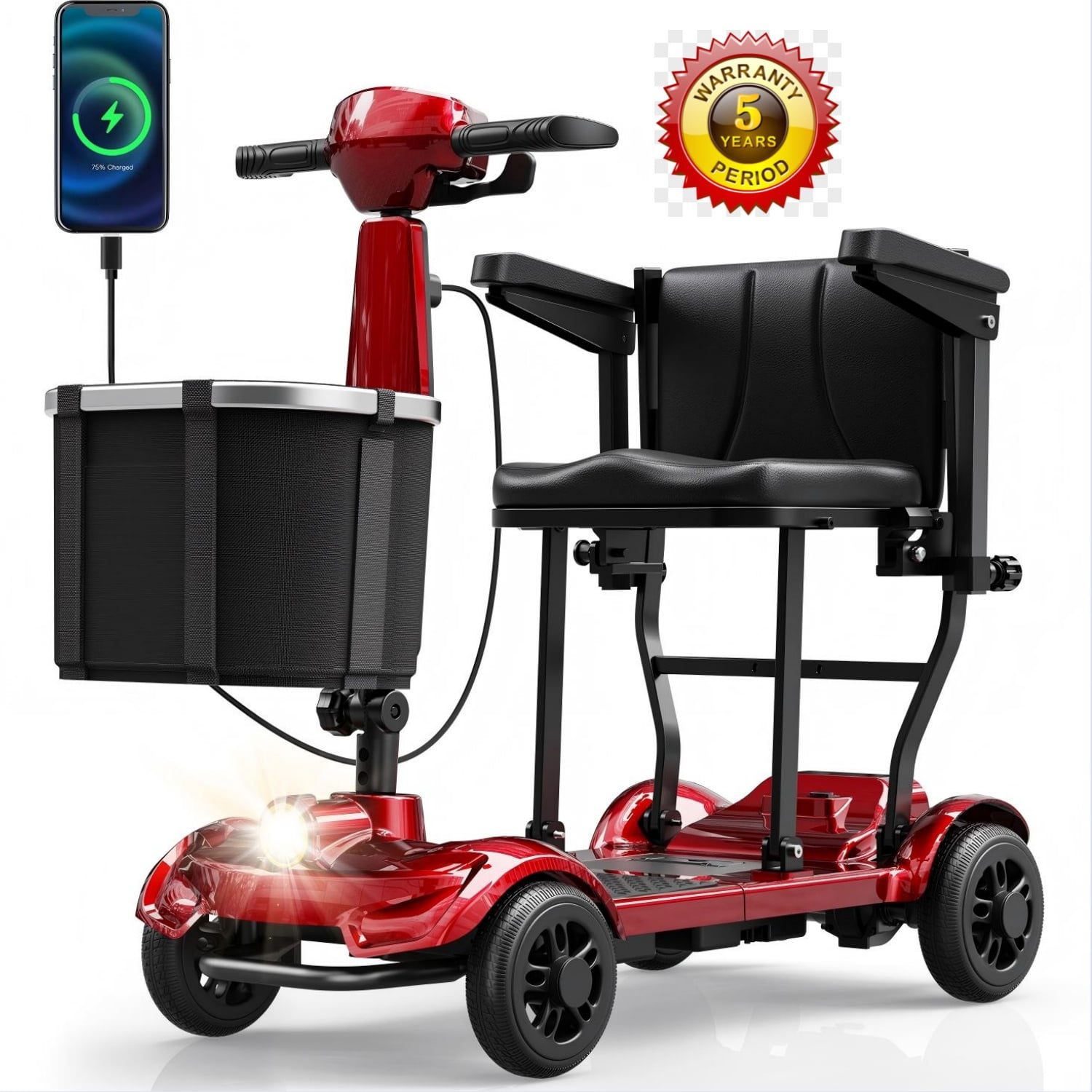 Easwe Electric Mobility Scooter for Adults Seniors 30 Miles Long Range ...