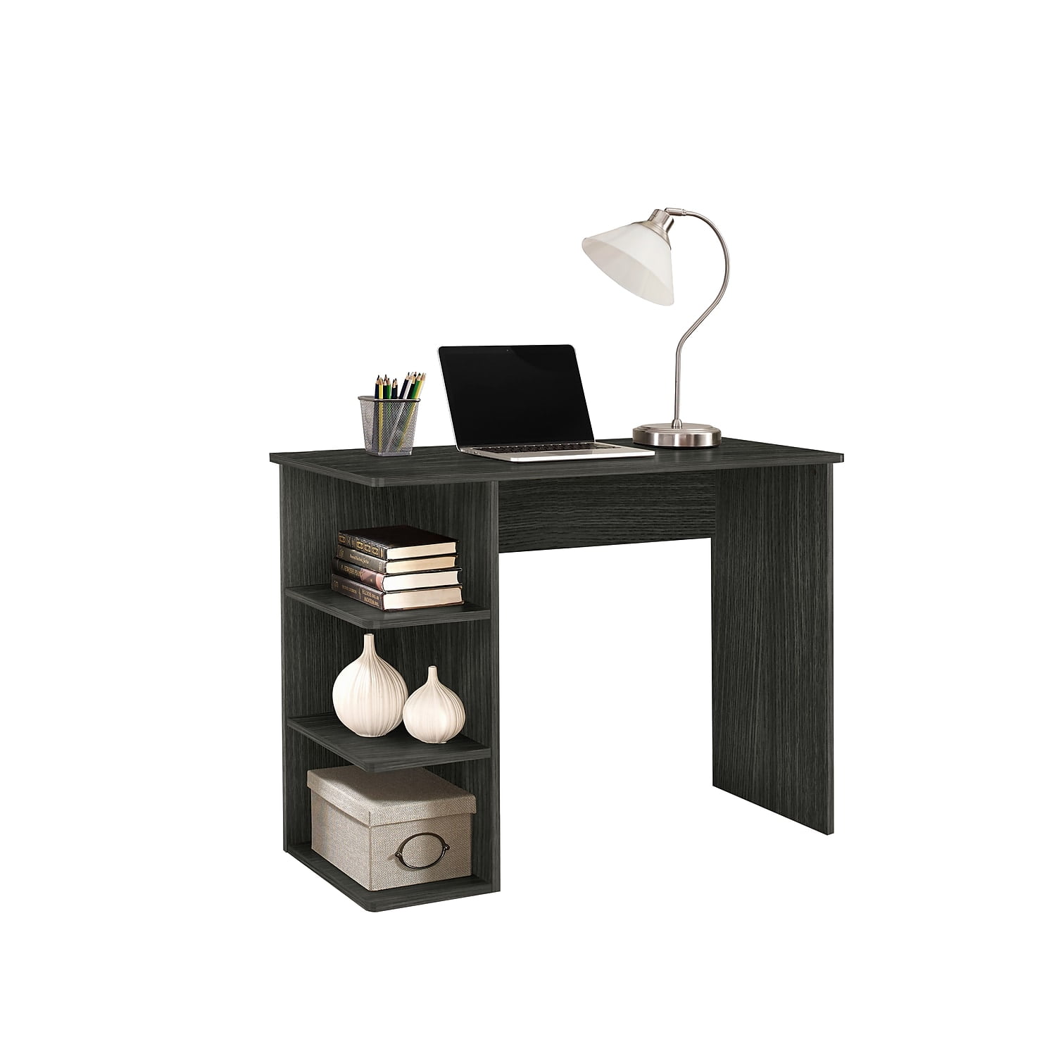 Easy 2 Go Student Desk with Bookcases Gray 2/Pack WE-OF-0146GVS ...