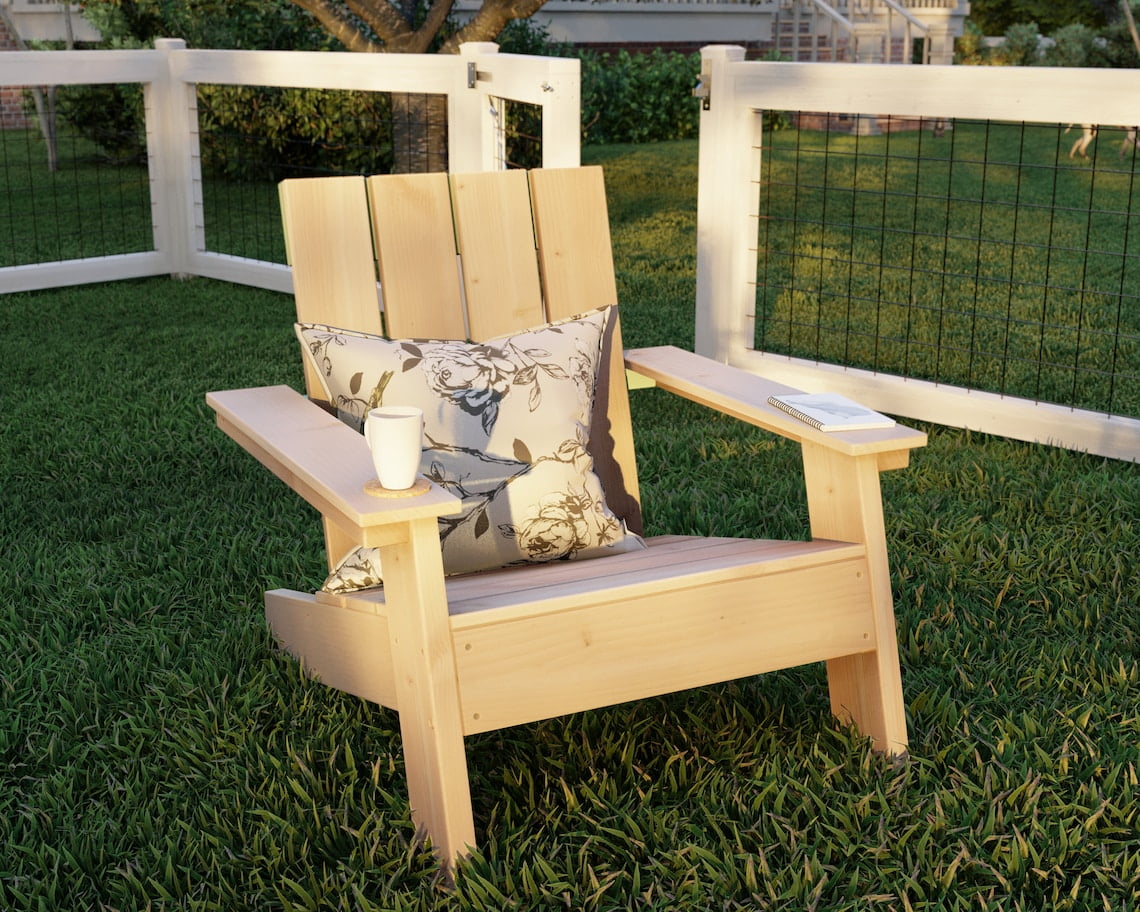 Easy Adirondack Plans 3' × 4' Comfortable Classic Chair Build Guide Hard Copy Print catalogue ...