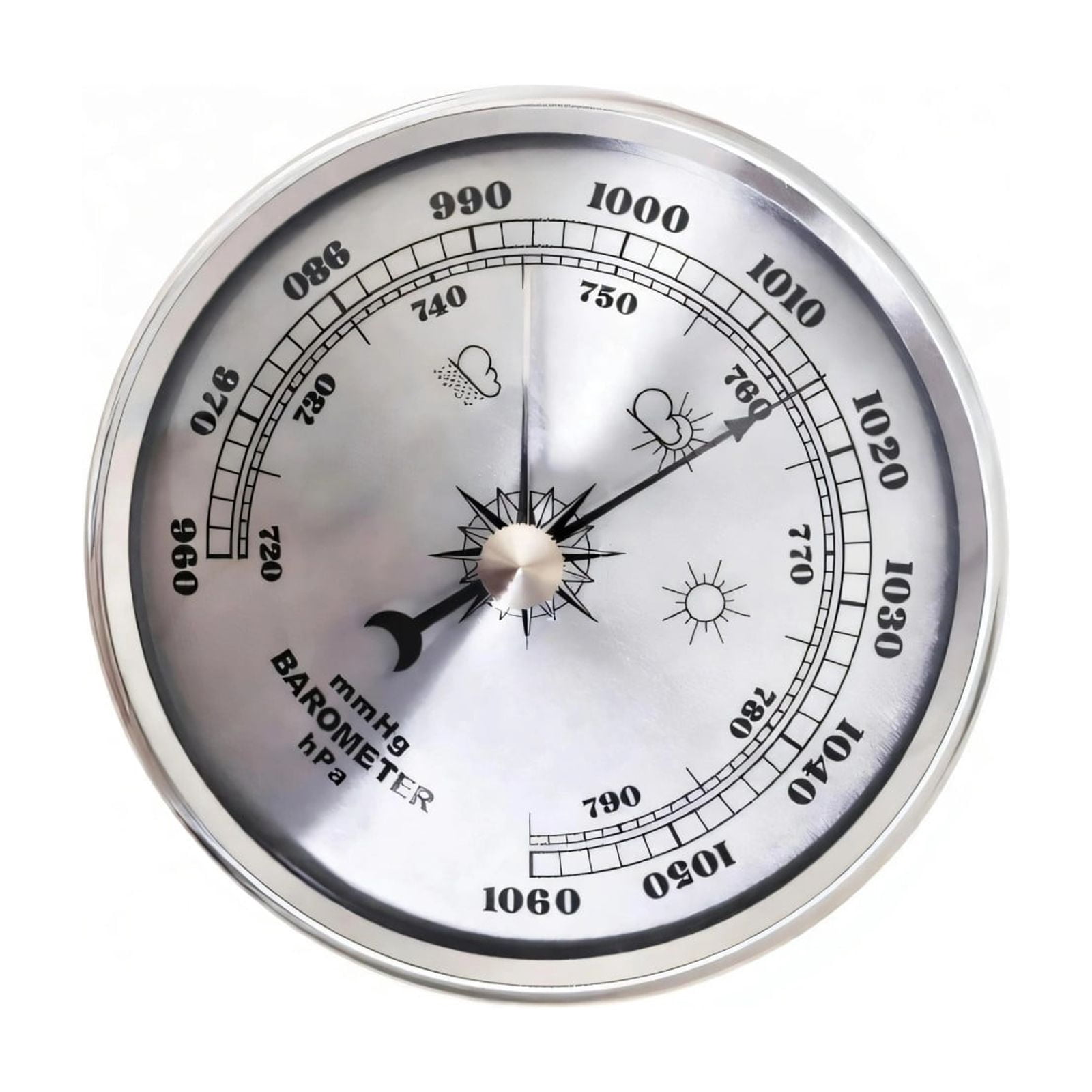 Easy Analog Environment Monitor Silver Metal Frame 90mm for Indoor ...