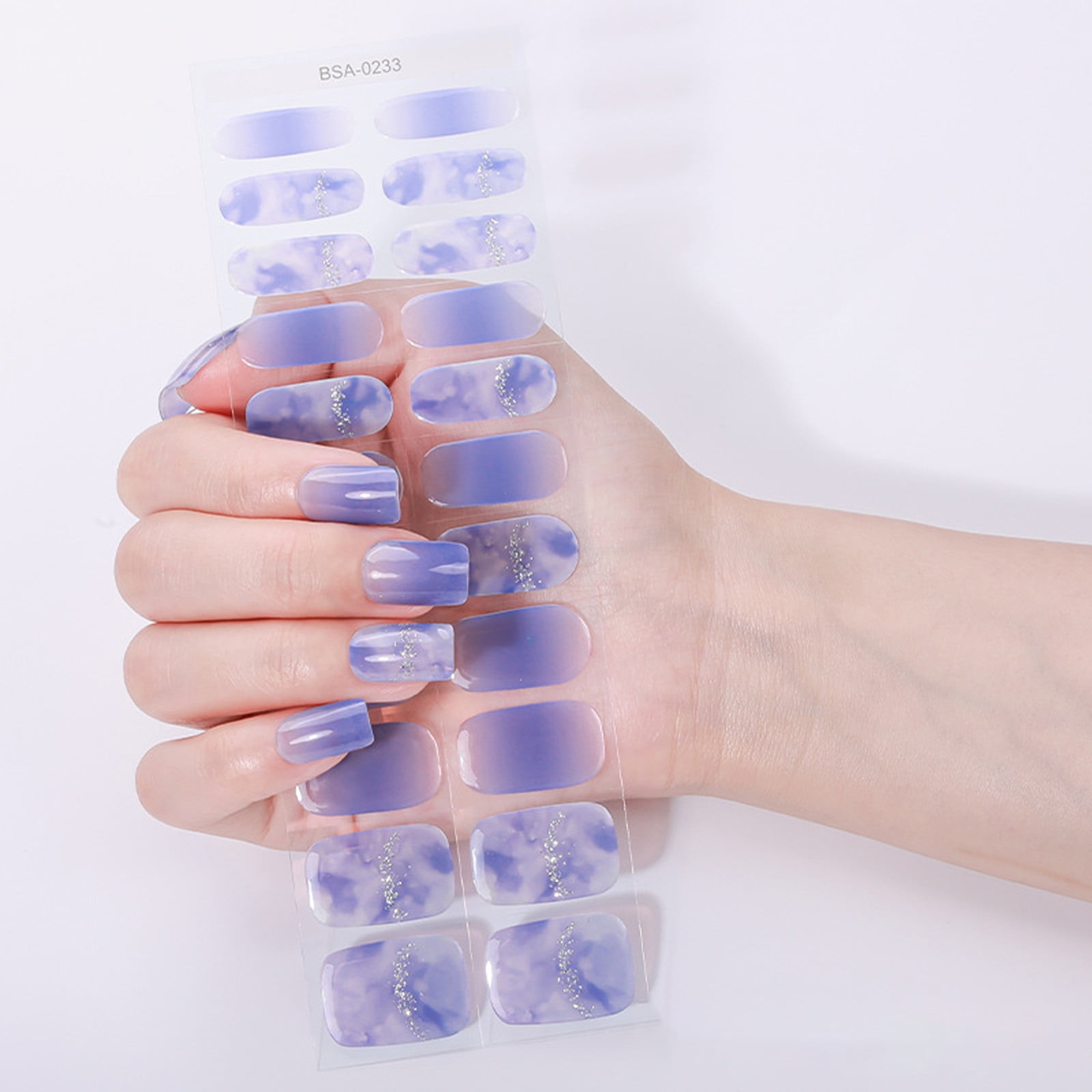 Easy Application Gel Nails Wraps Full Covers Manicure Not Nails Lamp ...