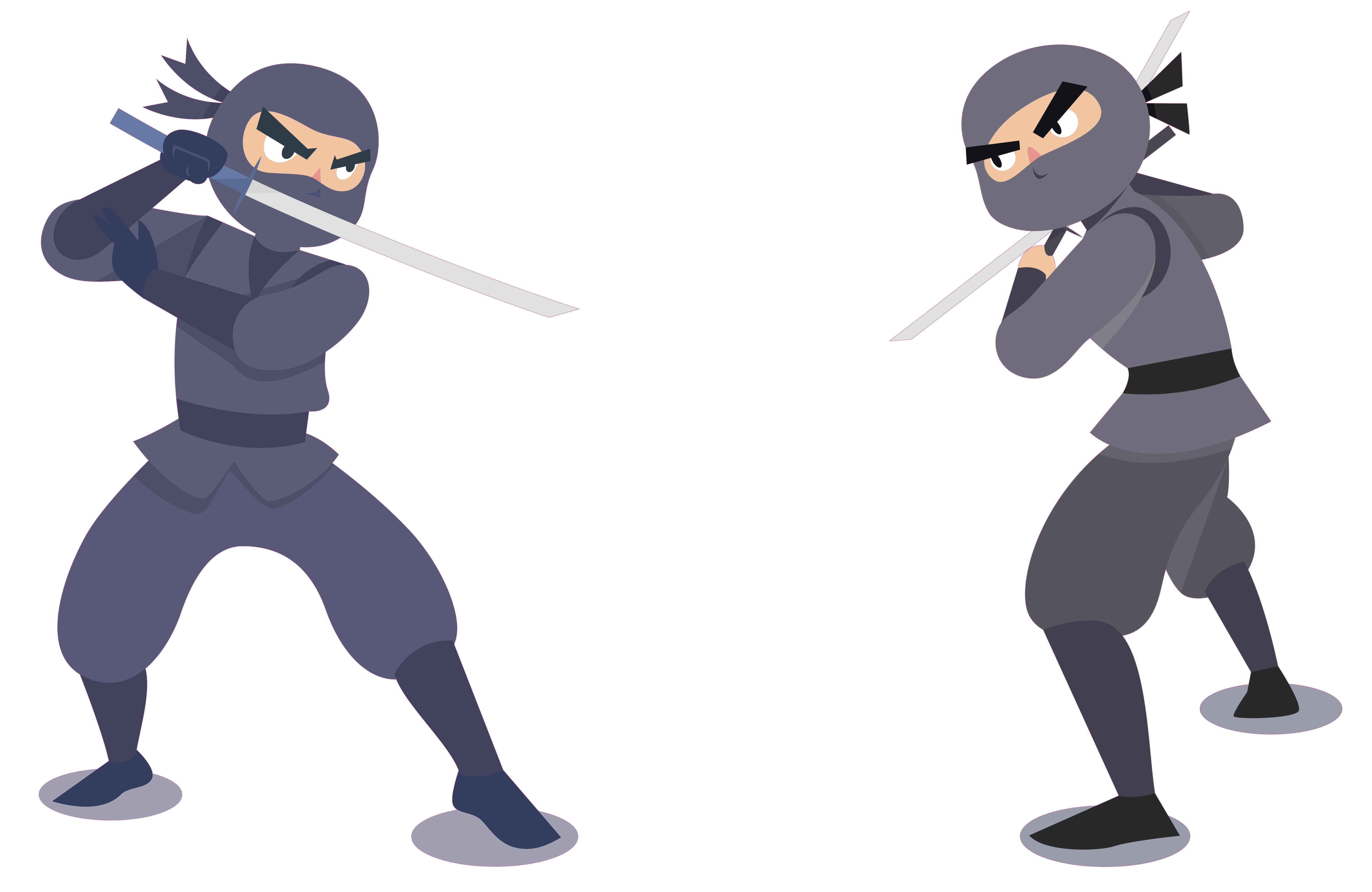 Easy To Apply Kids Bedroom Vinyl 13" x 20" Ninja Warriors Battle Scene ...