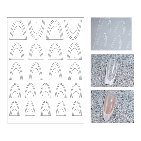 Easy Apply Nails Decals Using Nails Stencils Decals Quick Decal Easy ...