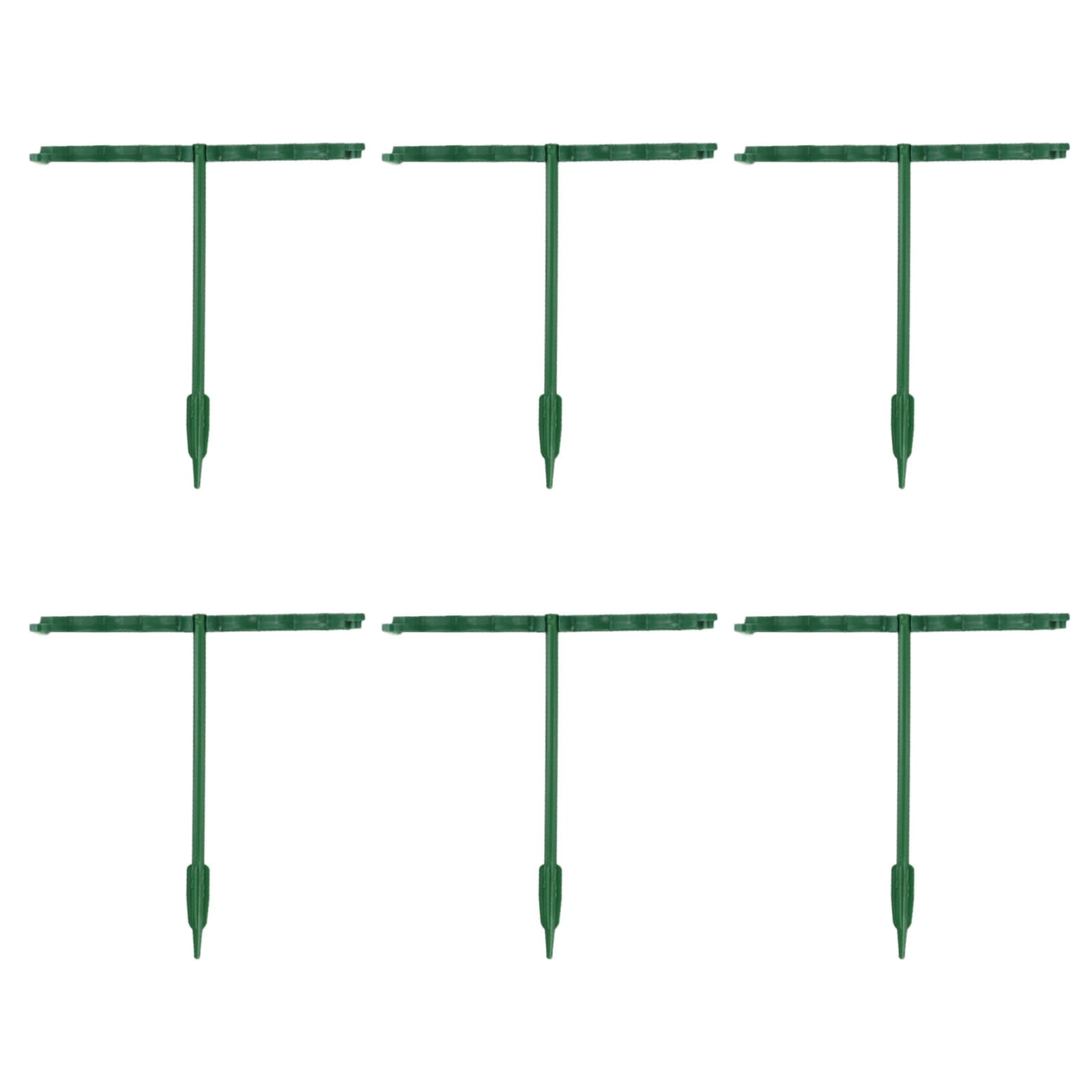 Easy Assembly Garden For Plant Support Dark Green Plastic Stakes 6 Pack ...