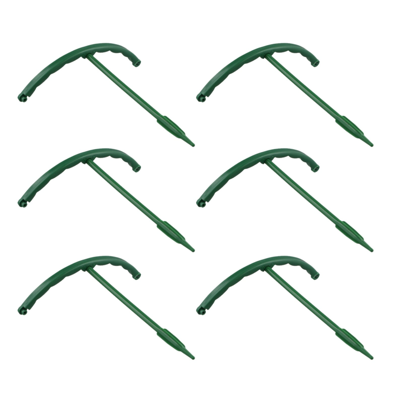 Easy Assembly Garden For Plant Support Dark Green Plastic Stakes 6 Pack ...