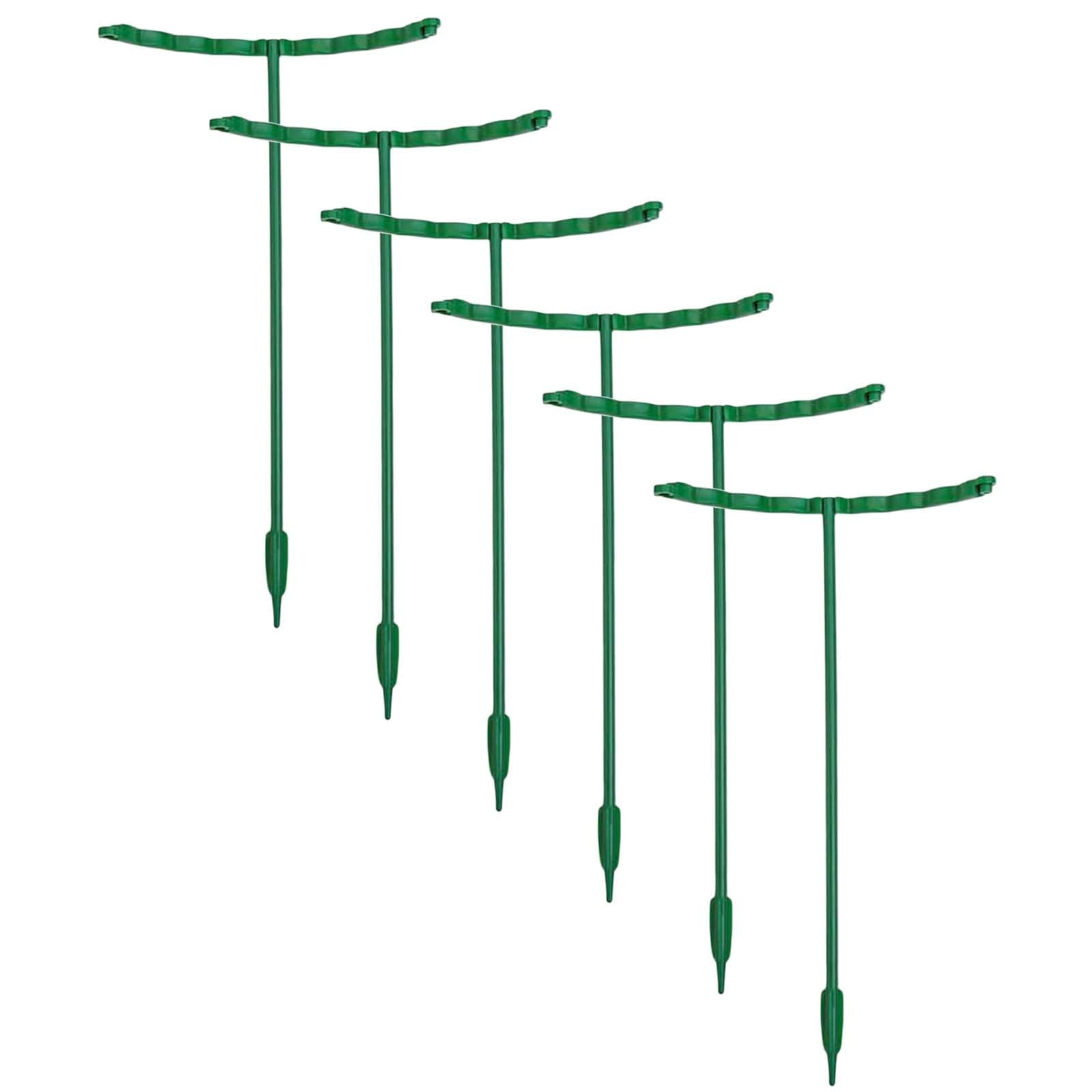 Easy Assembly Garden For Plant Support Dark Green Plastic Stakes 6 Pack ...