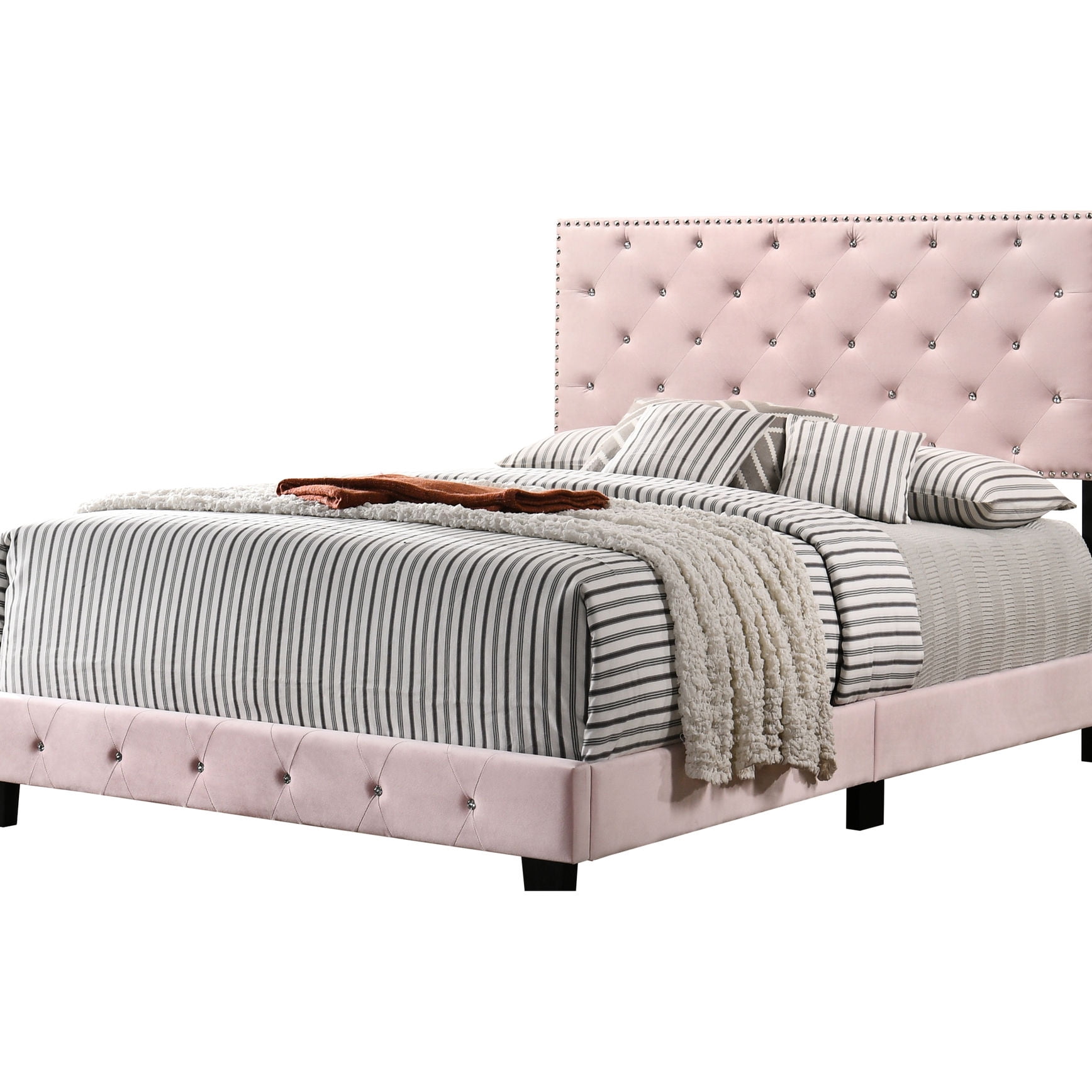 Easy - Assembly Pink Bed - Cheerful Bedroom Upgrade - Walmart.com